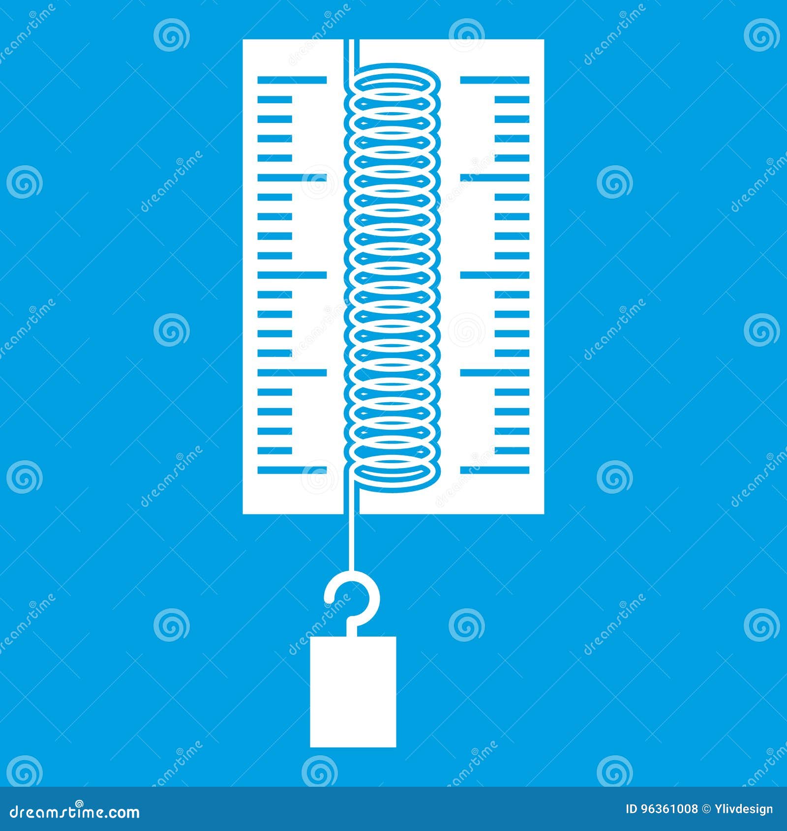 Physics Dynamometer for Laboratory Work Icon White Stock Vector ...