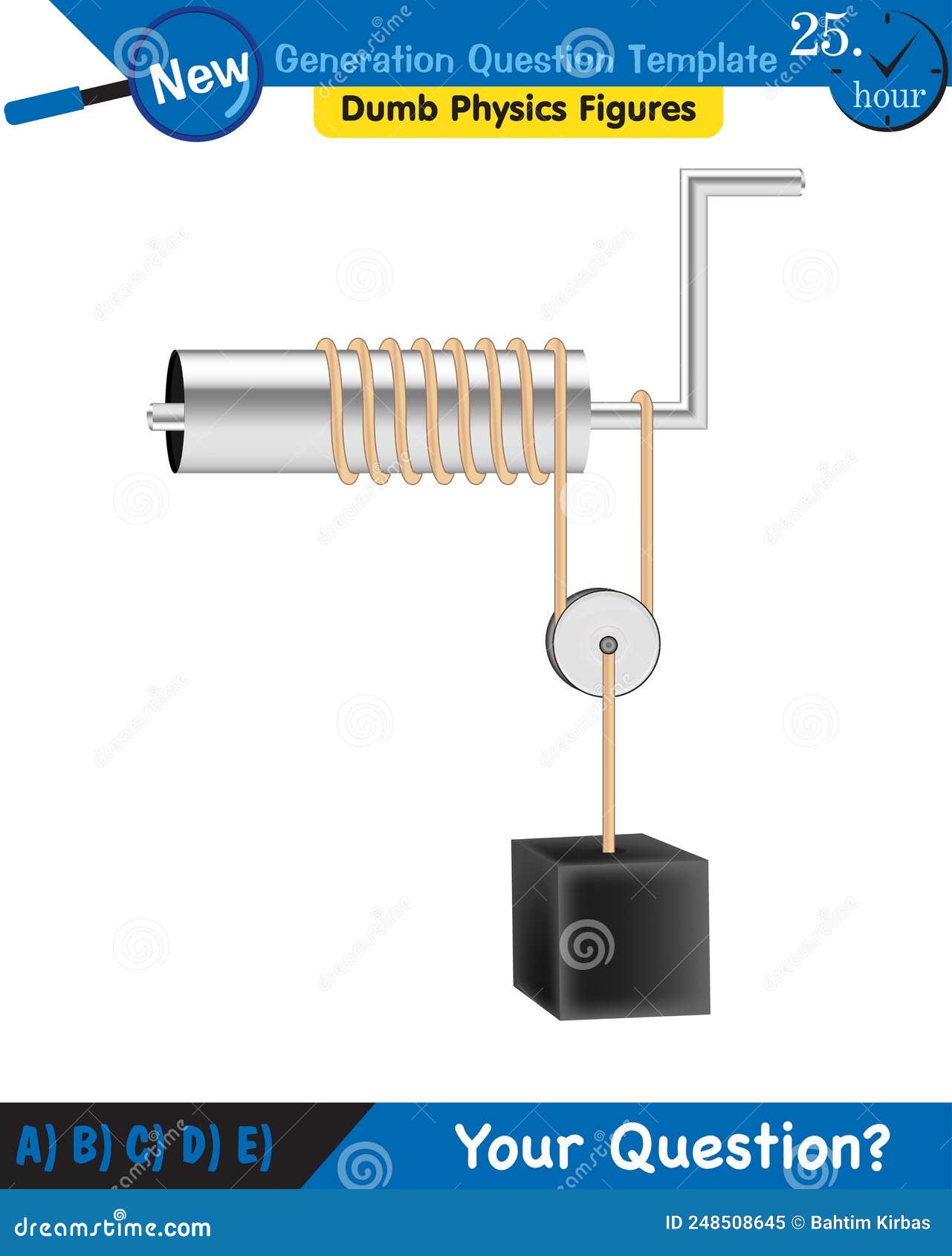 Physics, Electromagnet, Next Generation Question Template Stock ...