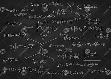 Physics Equations Chalkboard Stock Vector - Illustration of chalk ...