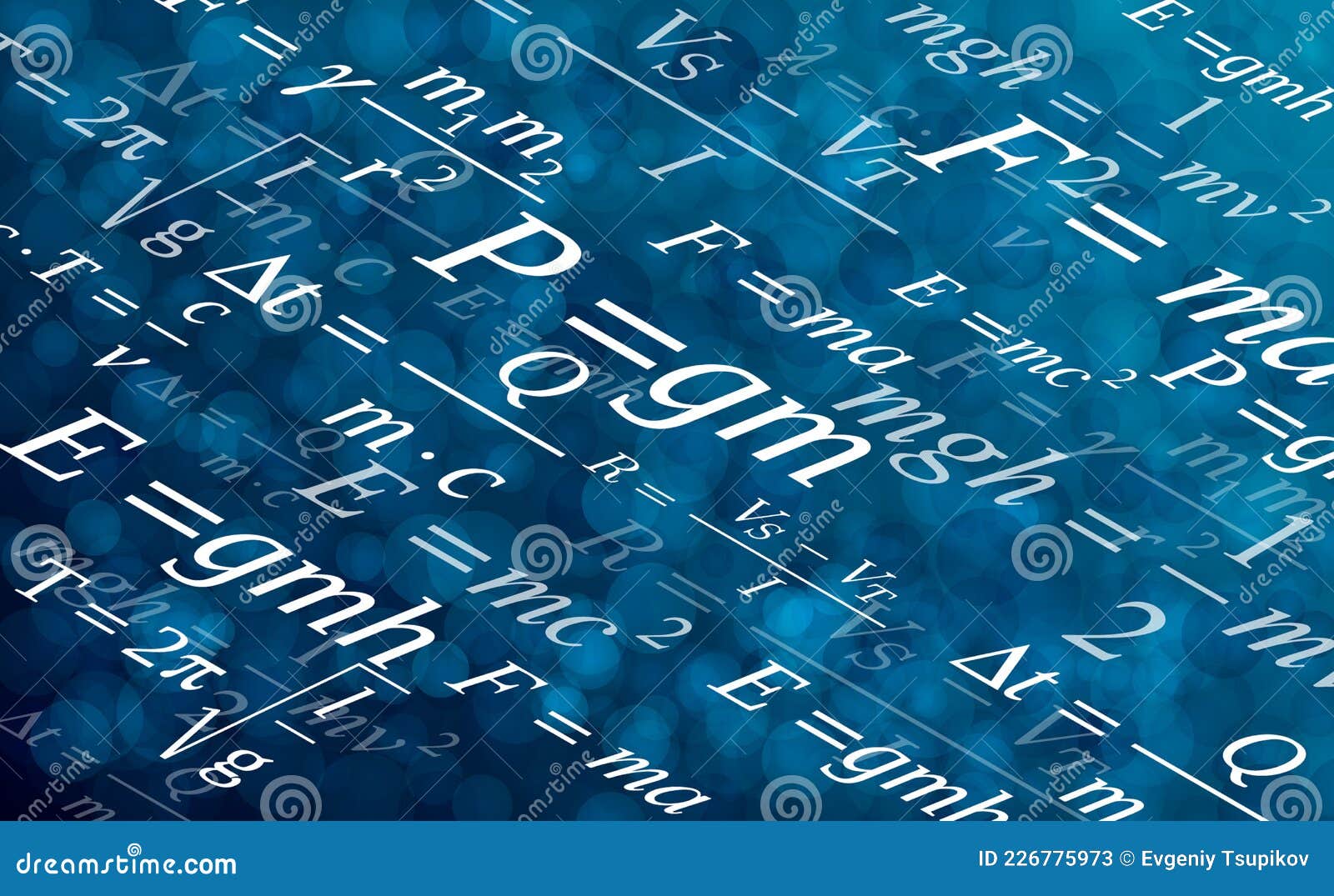 Physics of the formula. stock vector. Illustration of mathematics ...
