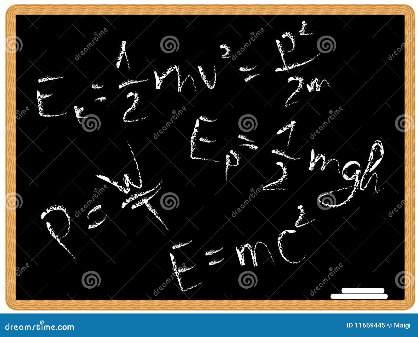 Physics Formulas Cartoon Vector | CartoonDealer.com #11669445