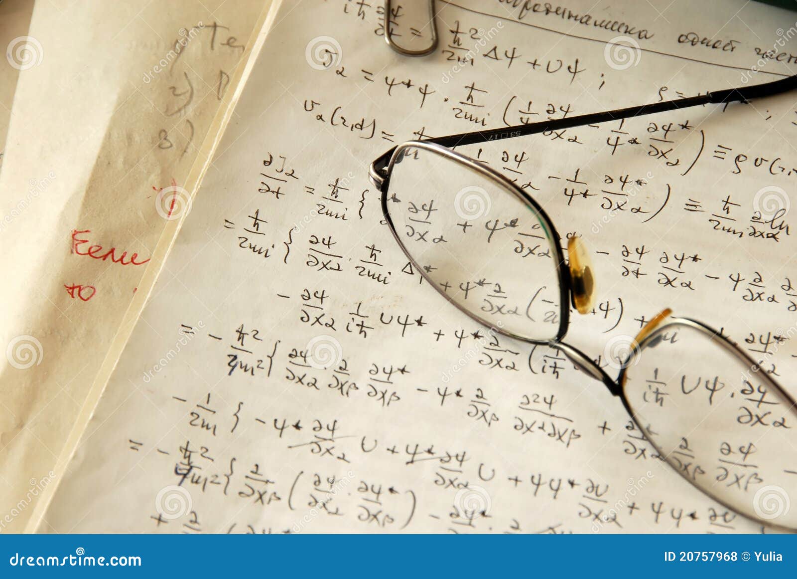 Physics formulas stock photo. Image of calculate, charged - 20757968