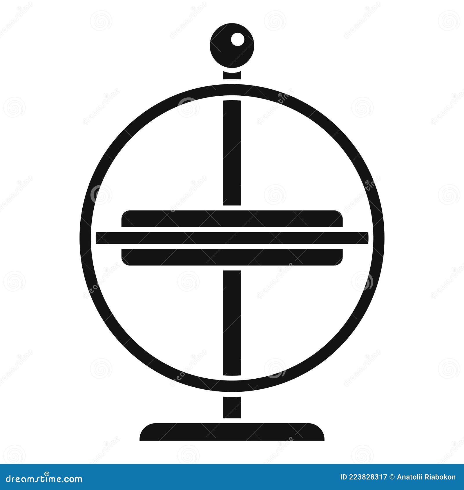 Physics Gyroscope Icon Simple Vector. Momentum Accelerometer Stock ...
