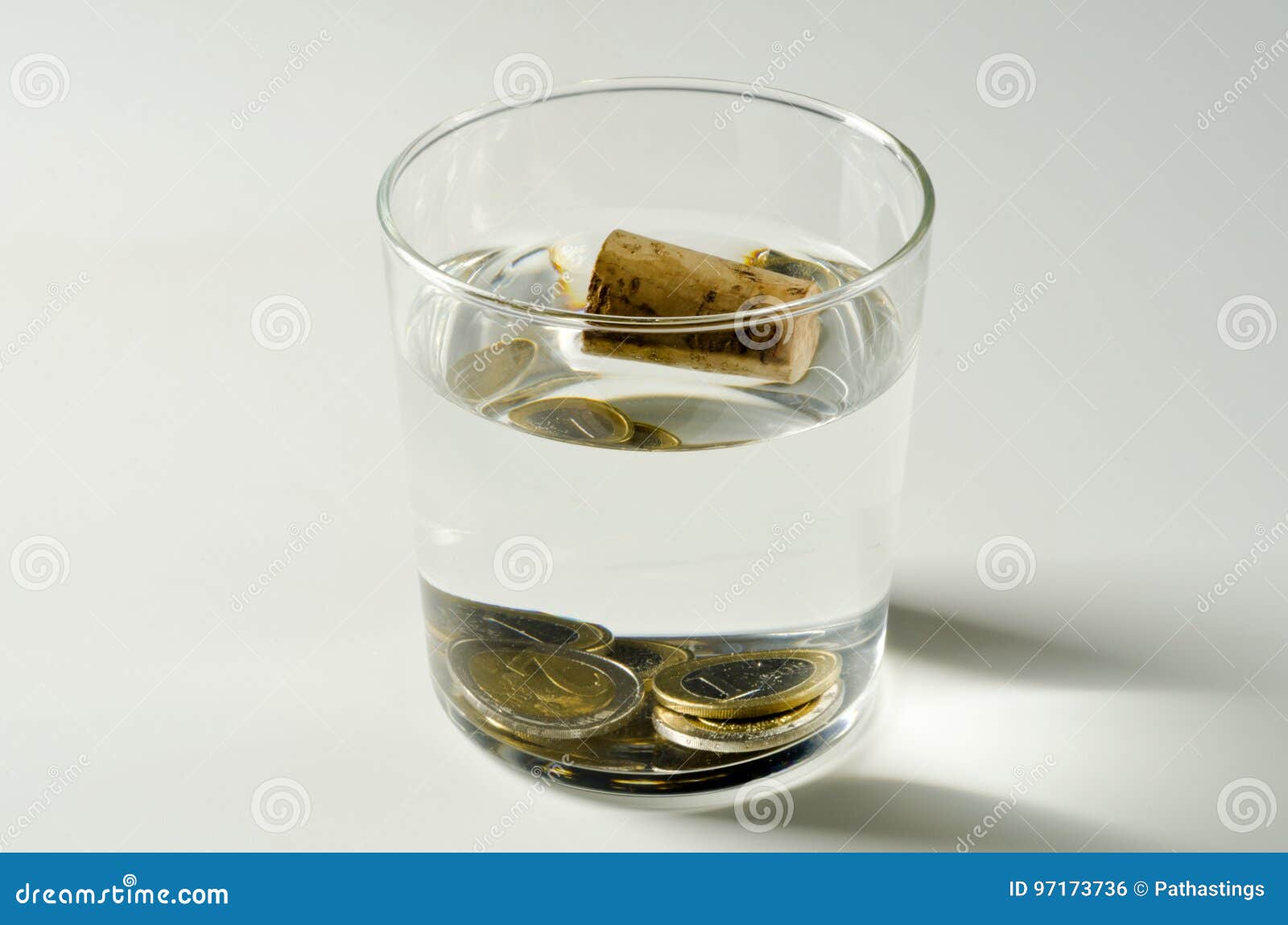 Physics. Heavy And Light Objects In Water. Royalty-Free Stock ...