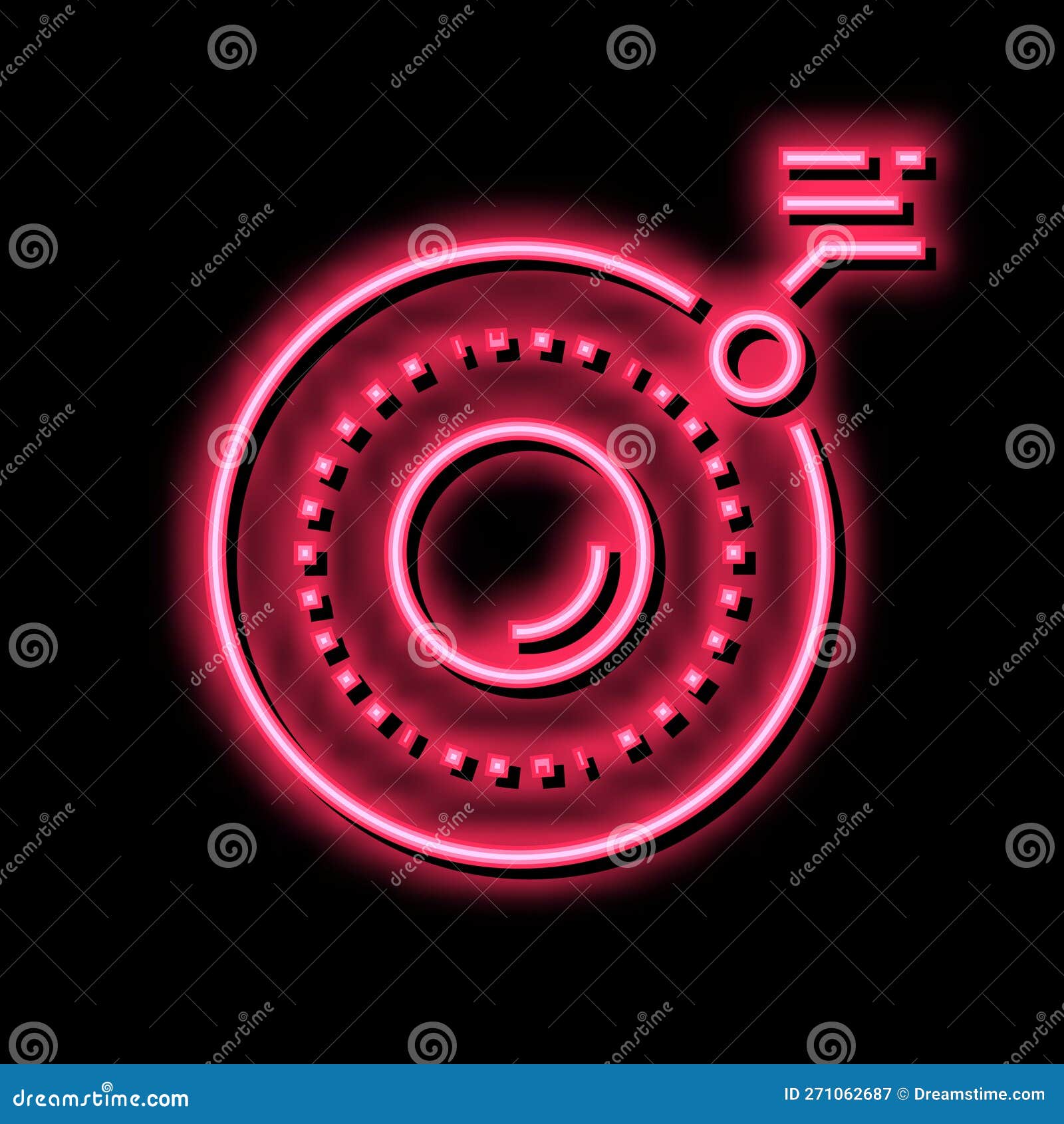 Physics Hydrogen Neon Glow Icon Illustration Stock Vector ...