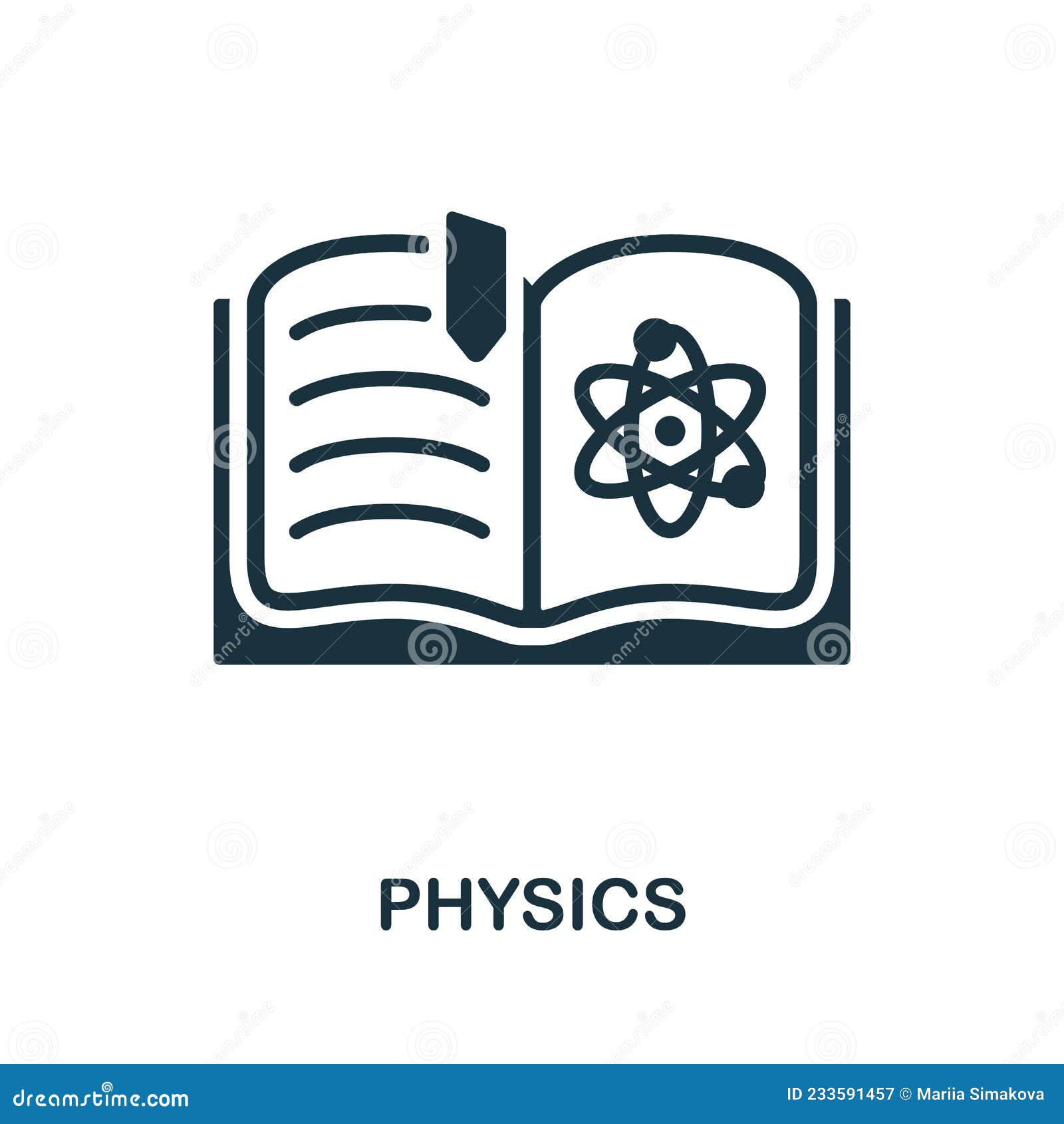 Physics Icon. Monochrome Sign from School Education Collection ...