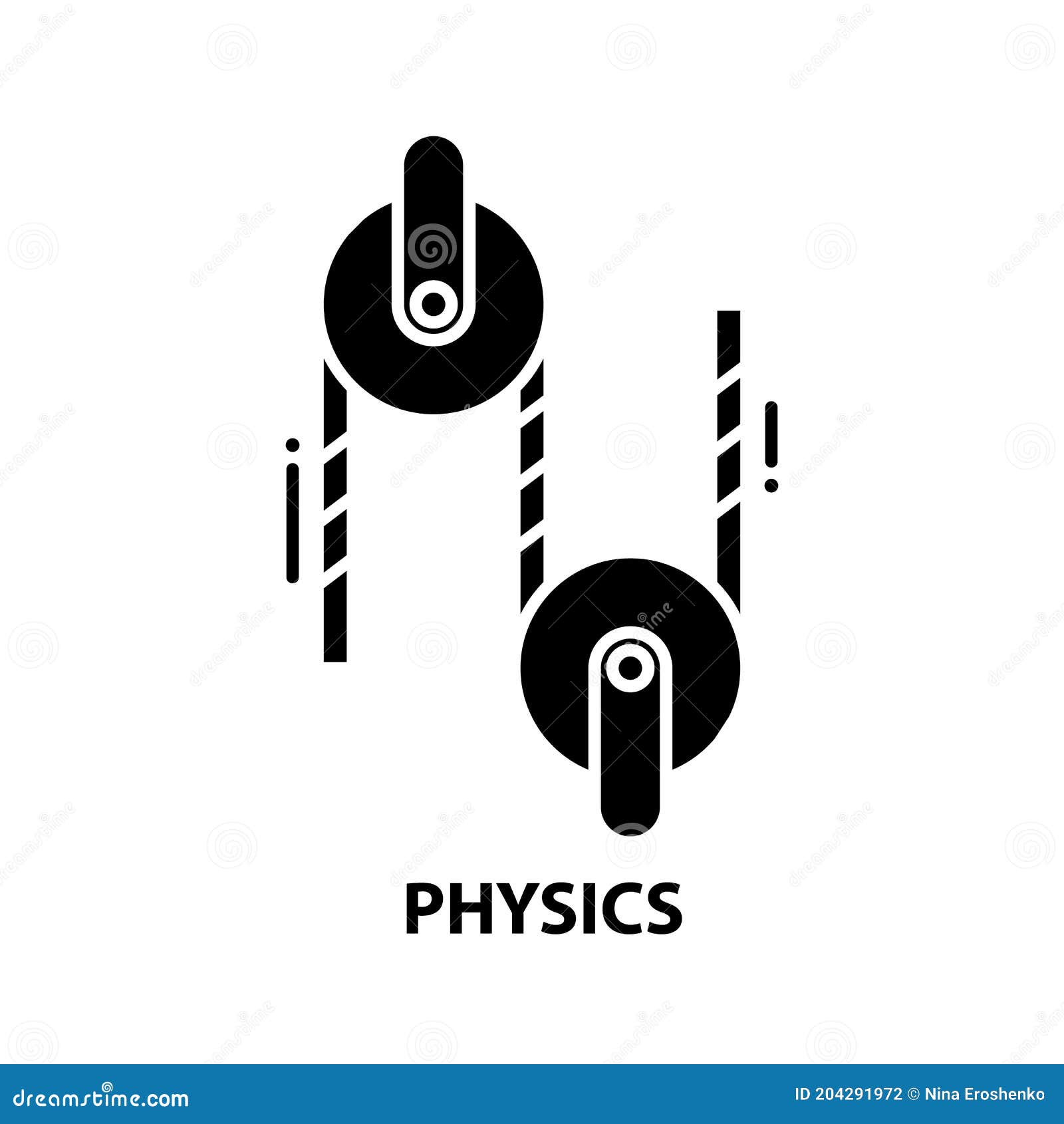 Physics Icon, Black Vector Sign with Editable Strokes, Concept ...