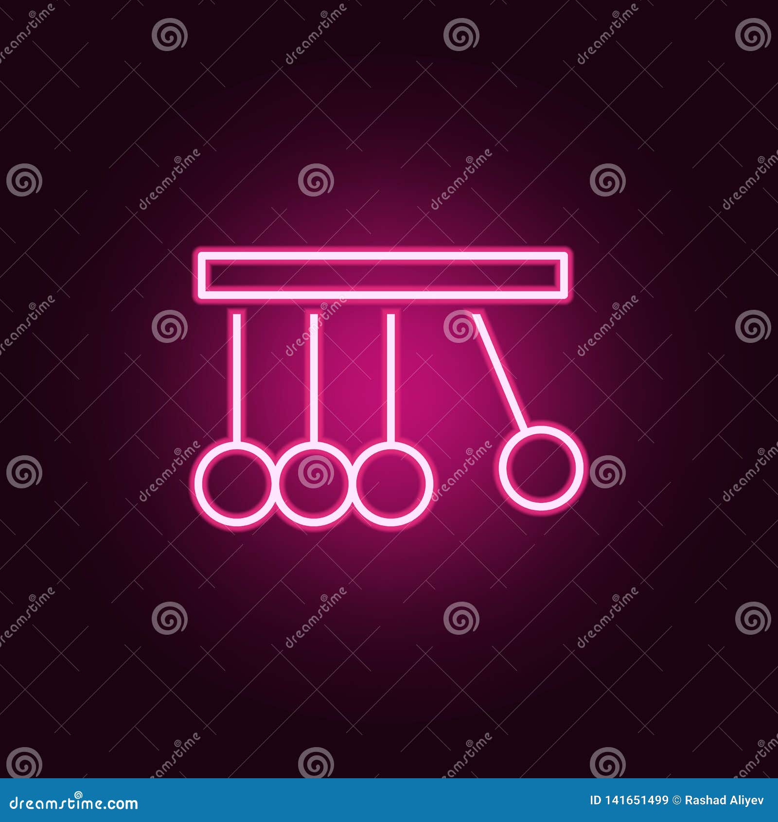 Physics Icon. Elements of Scientifics Study in Neon Style Icons Stock ...