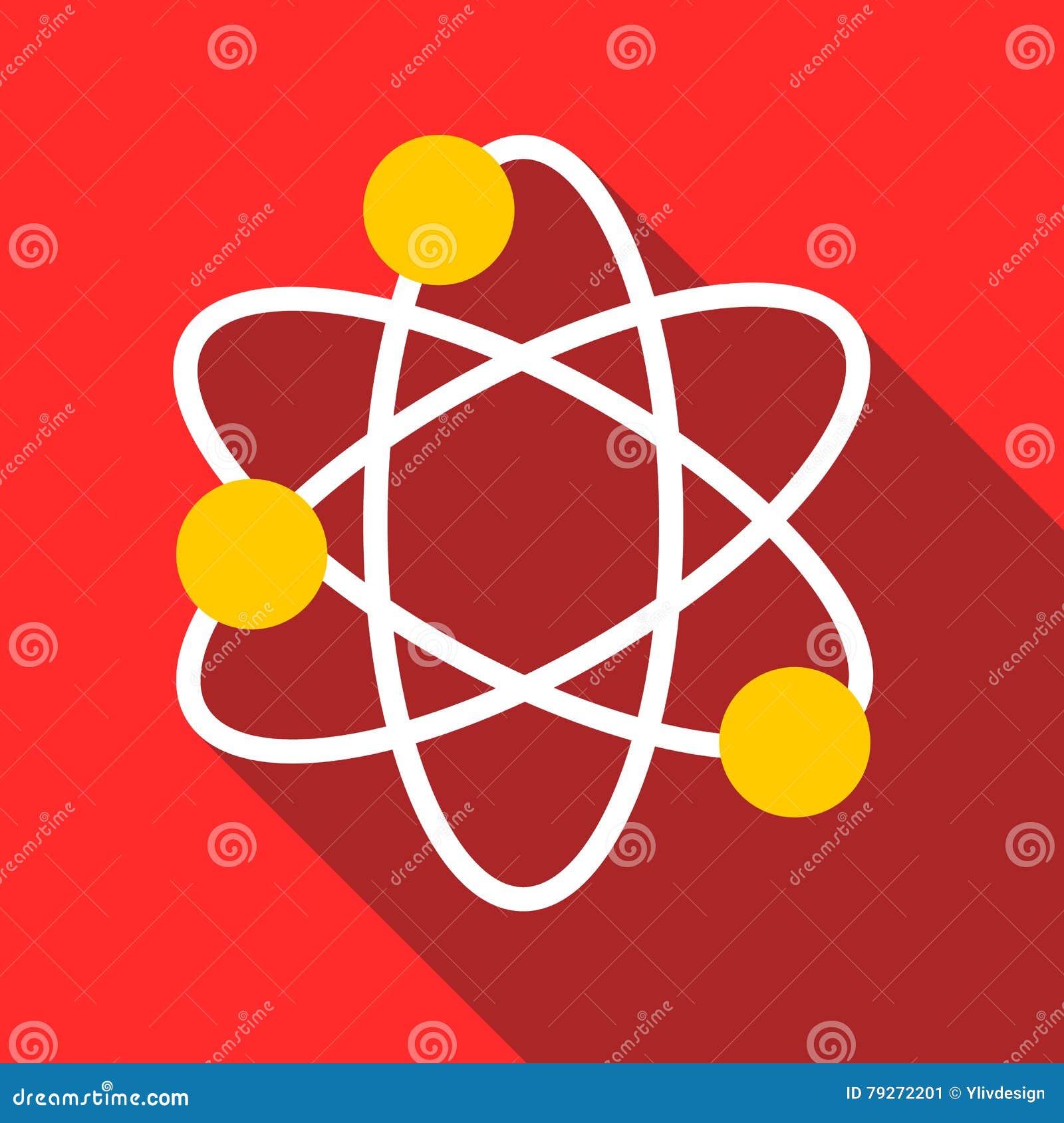 Physics Icon Vector. Molecule Illustration Sign. Nucleus And Atoms ...