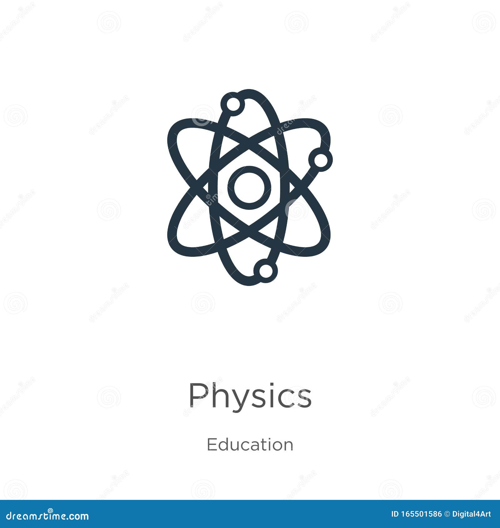 Physics Icon. Thin Linear Physics Outline Icon Isolated on White ... Physics Icon. Thin Linear Physics Outline Icon Isolated on White ...