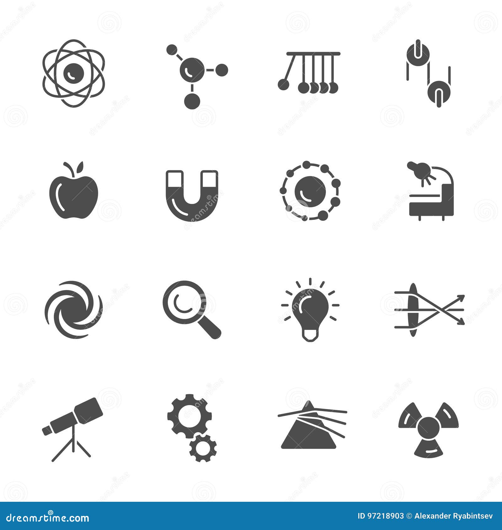 Vector Symbols Physics Sketch Coloring Page