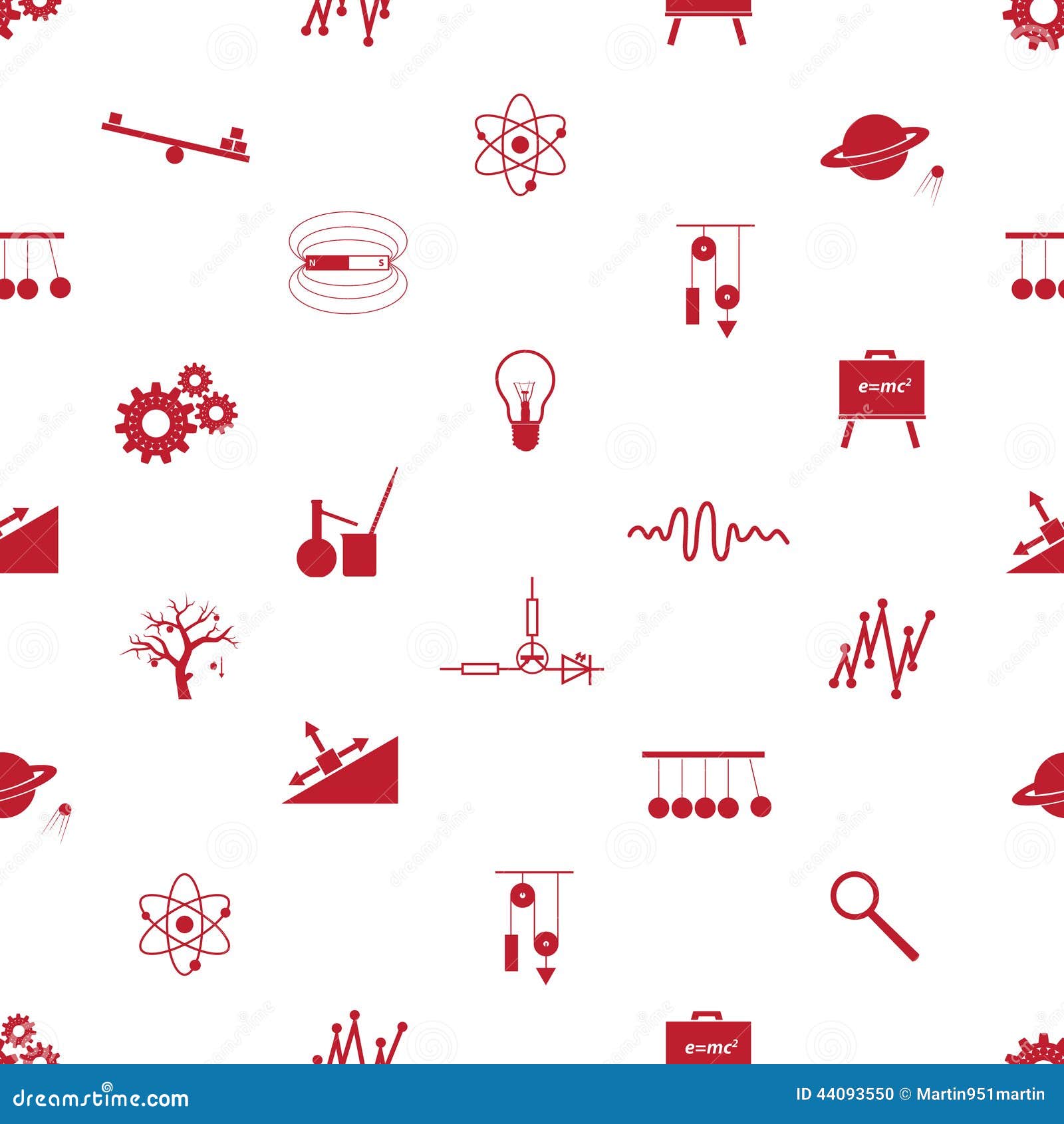 Physics Icons In Science Concept Sketch Illustration | CartoonDealer ...
