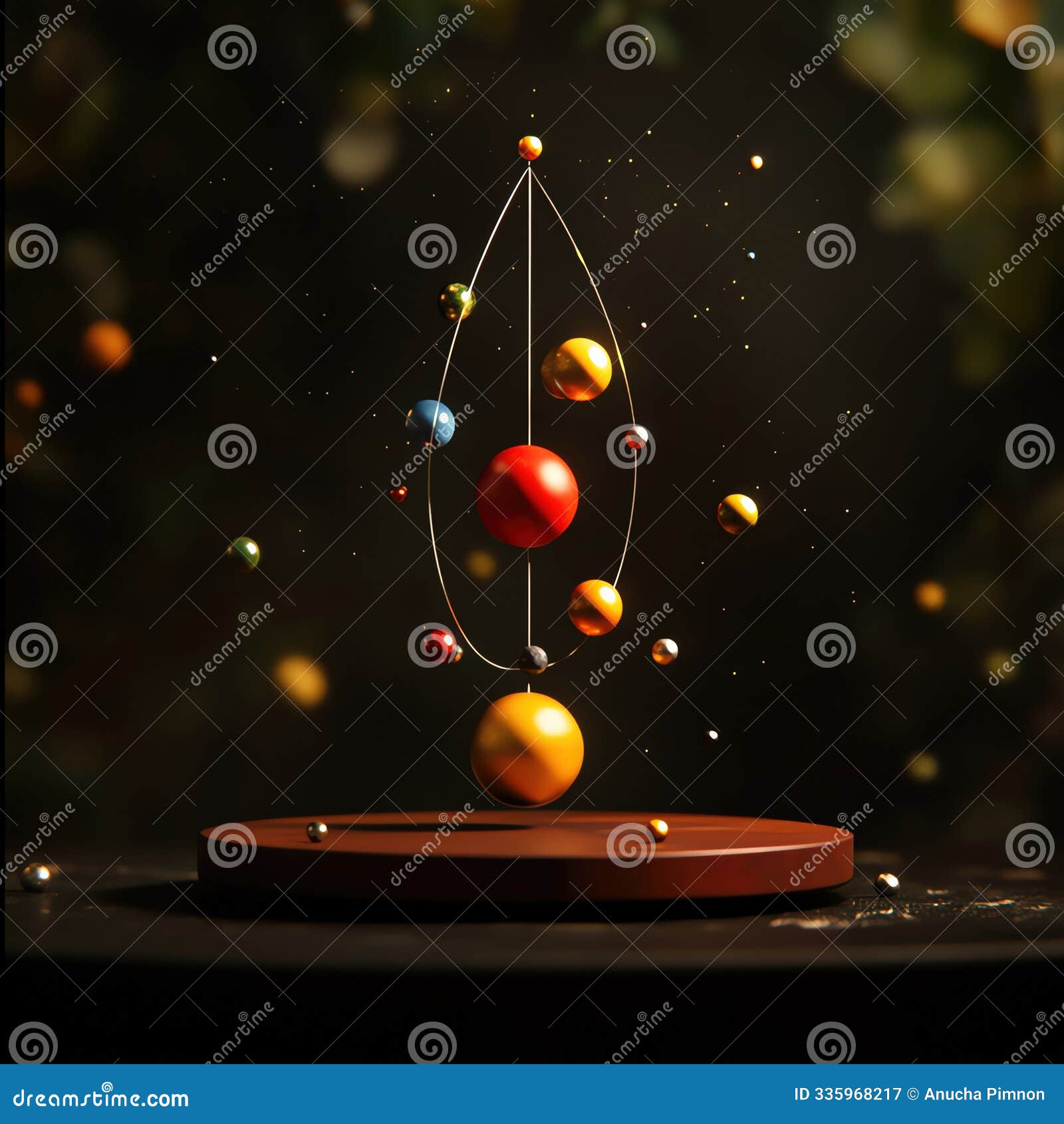 Colorful Floating Sphere Model Inspired by Physics Generative AI ...