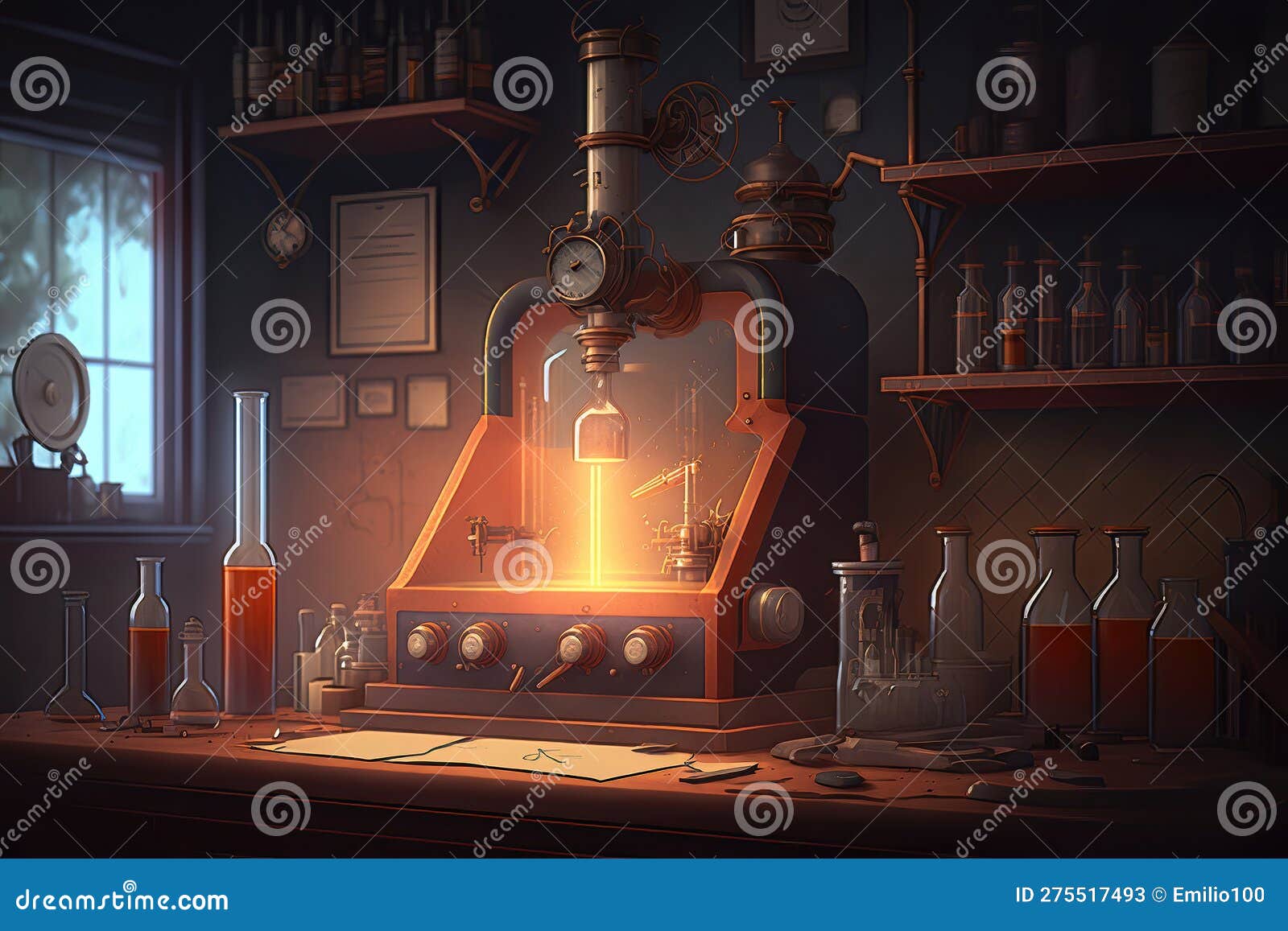 Physics Laboratory Vector Illustration | CartoonDealer.com #27699108