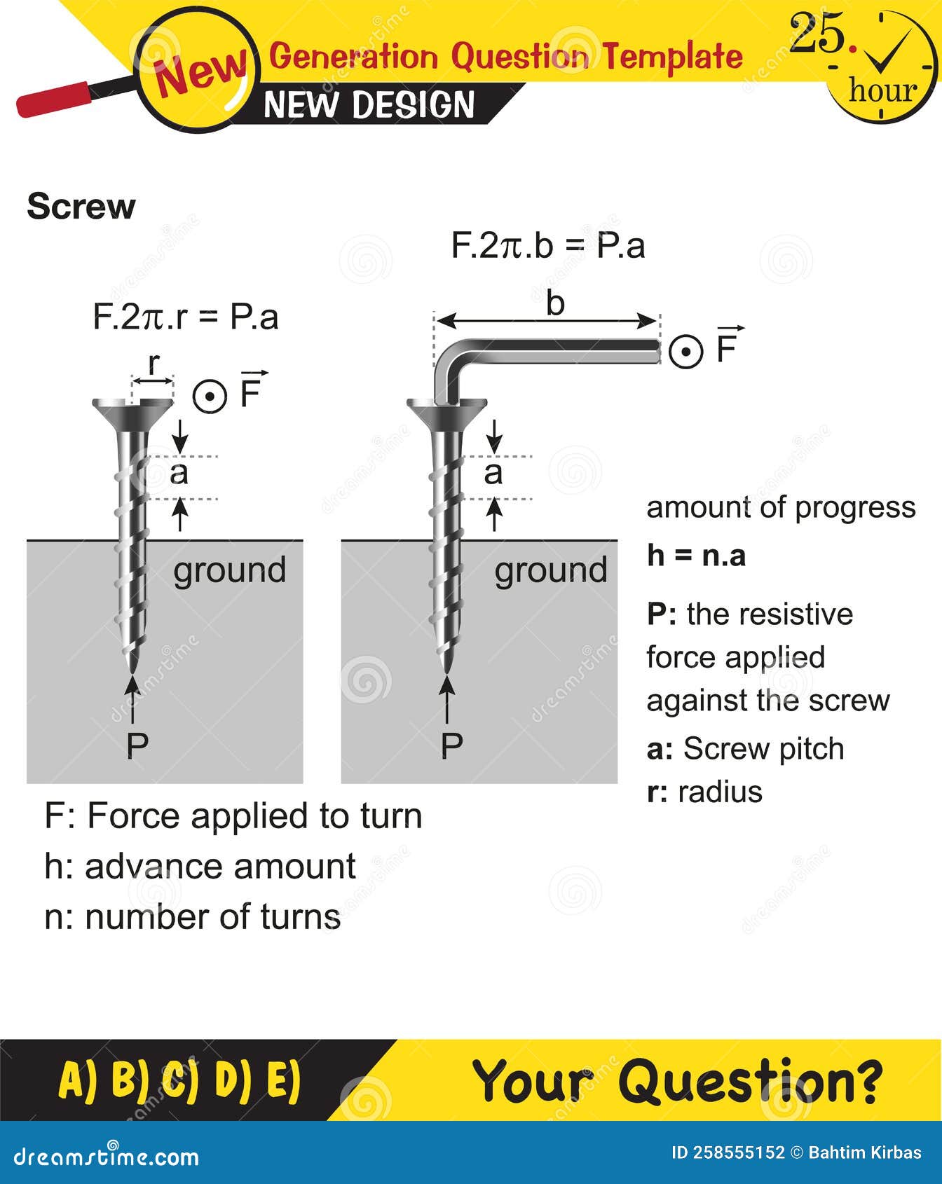 Physics Lecture Notes - Screws, Working Principle of Screws, Stock ... Physics Lecture Notes - Screws, Working Principle of Screws, Stock ...