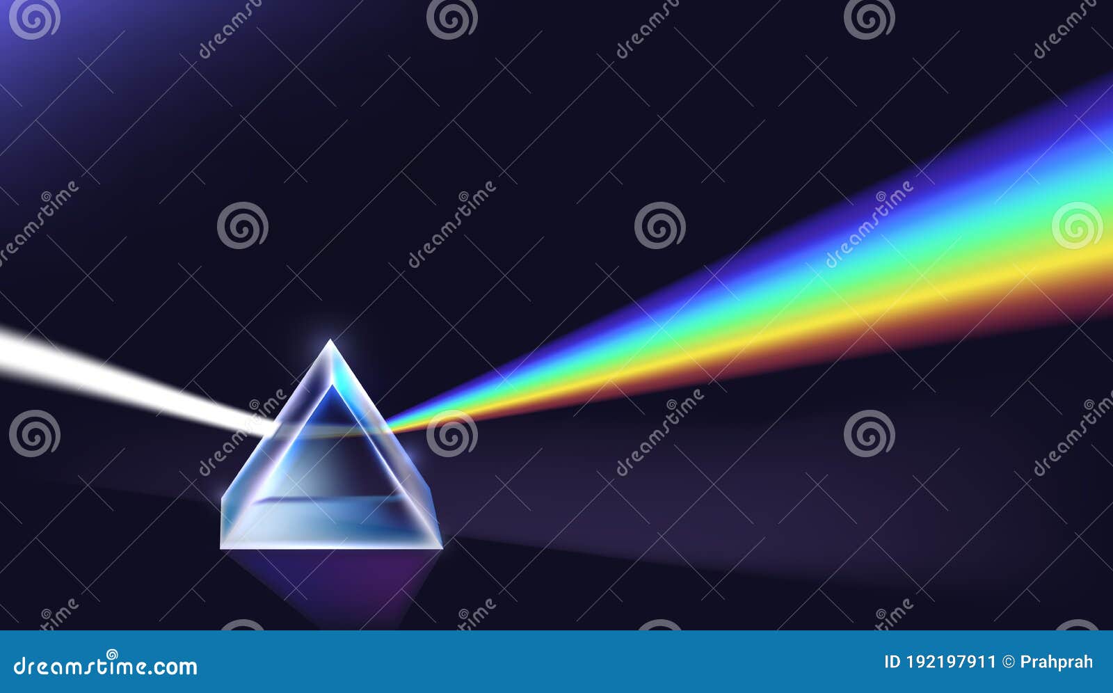 Physics Light Passing through a Triangular Prism Stock Illustration ...