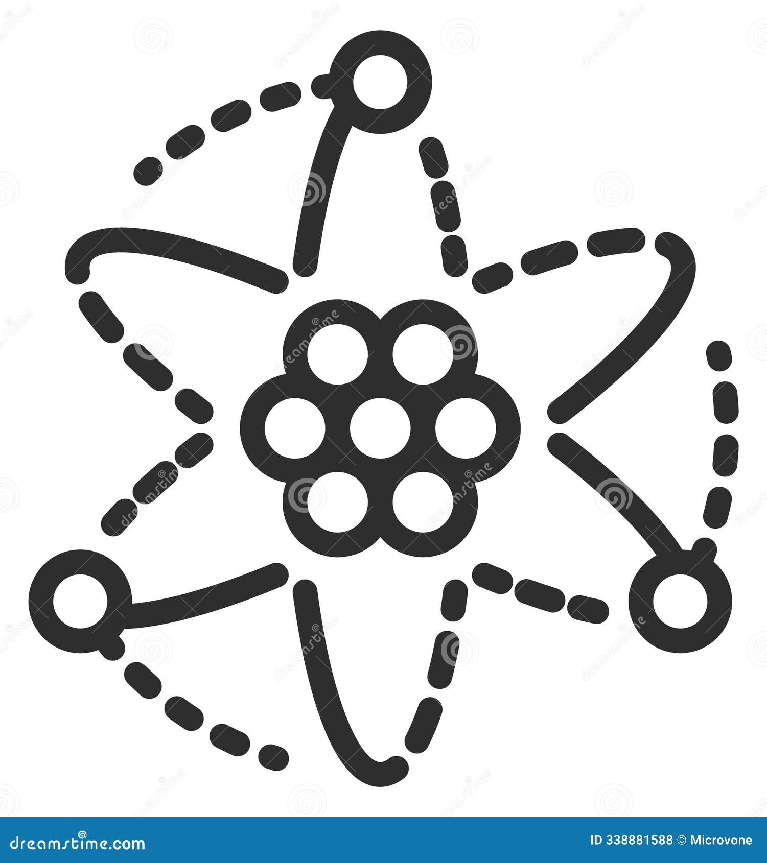 Atom Model Icon. Physics Symbol. Science Logo Stock Photo ...