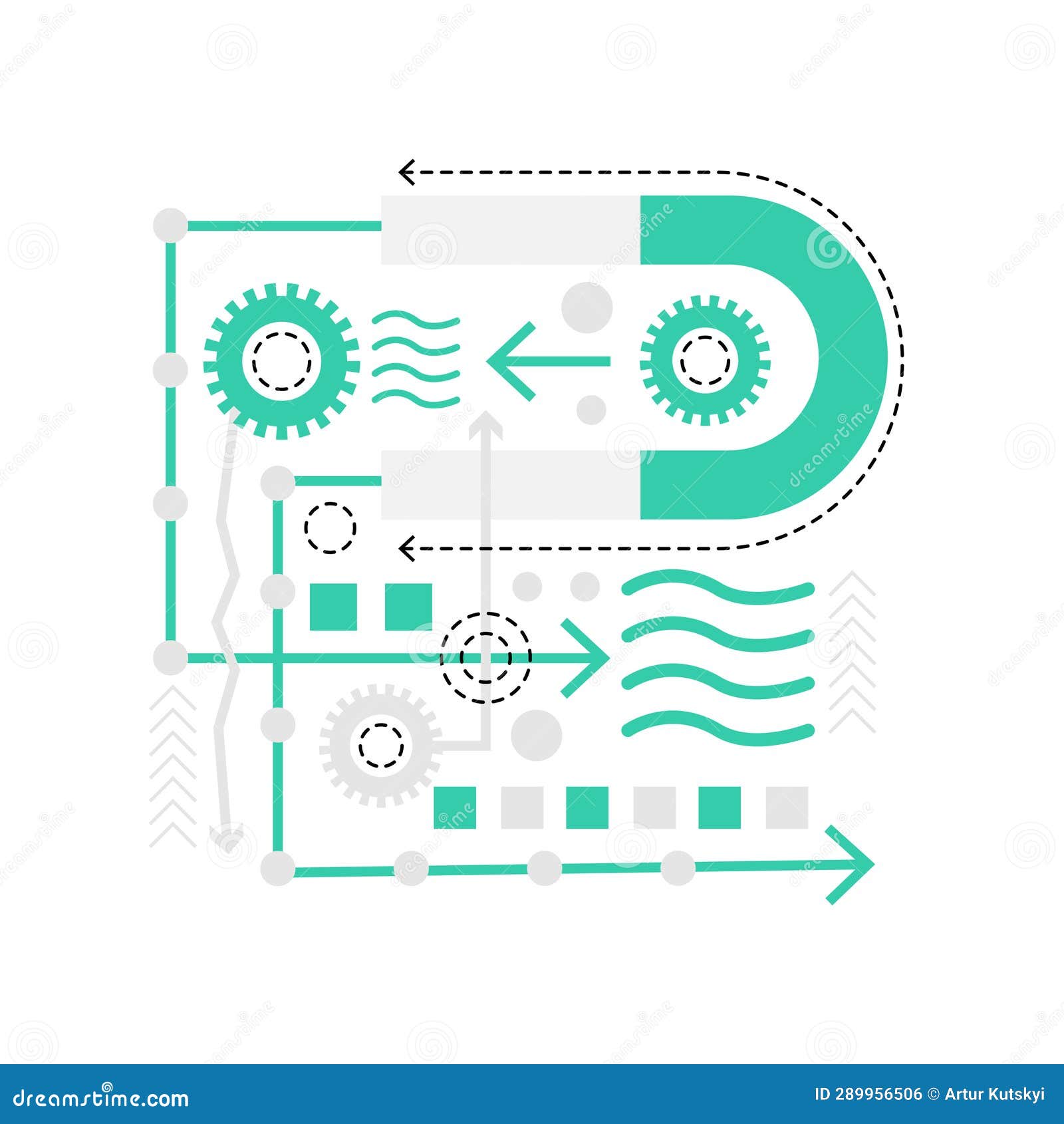 Electromagnet Compass Modell. Compass Study Experiment Vector ...