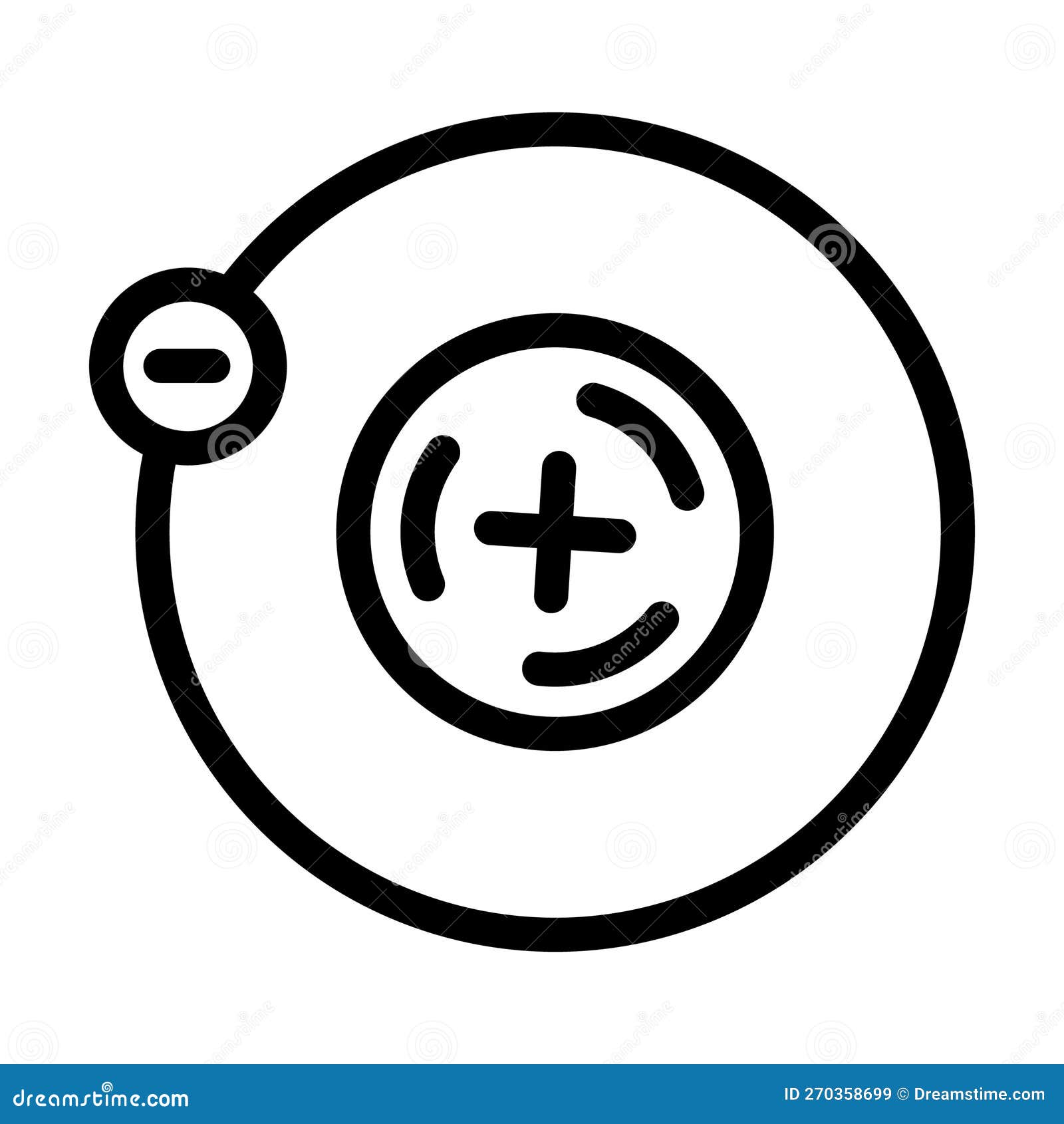 Physics Molecular Structure Line Icon Vector Illustration Stock Vector ...