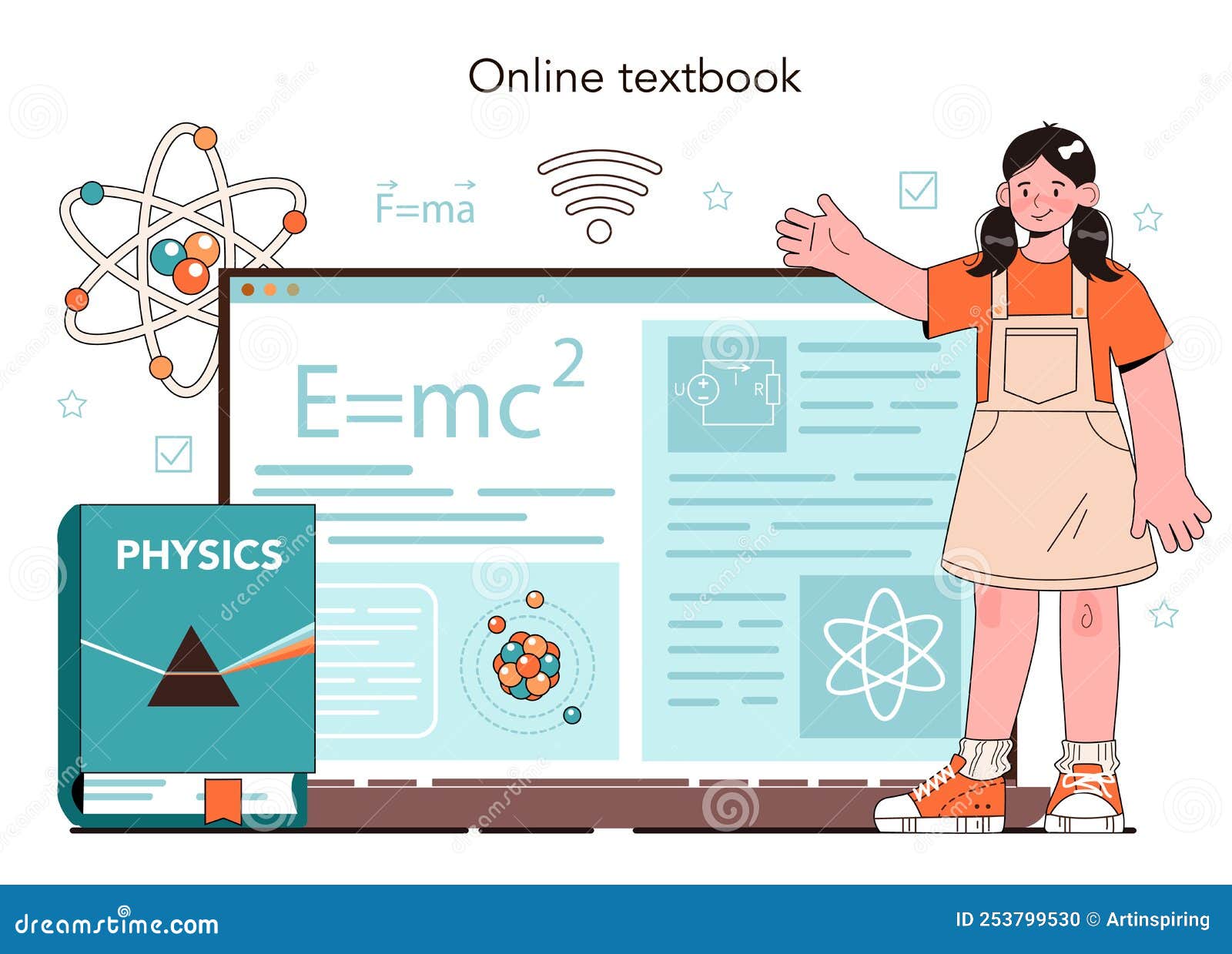 Physics Online Service or Platform. Students Explore Magnetism, Stock ...