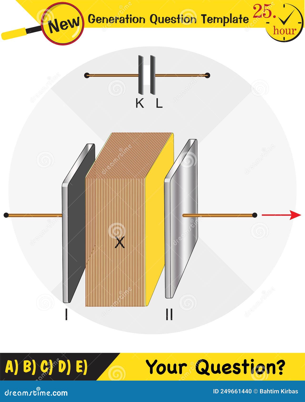 Physics, Parallel Plate Capacitor In Circuit, Capacitors, Circuit ...
