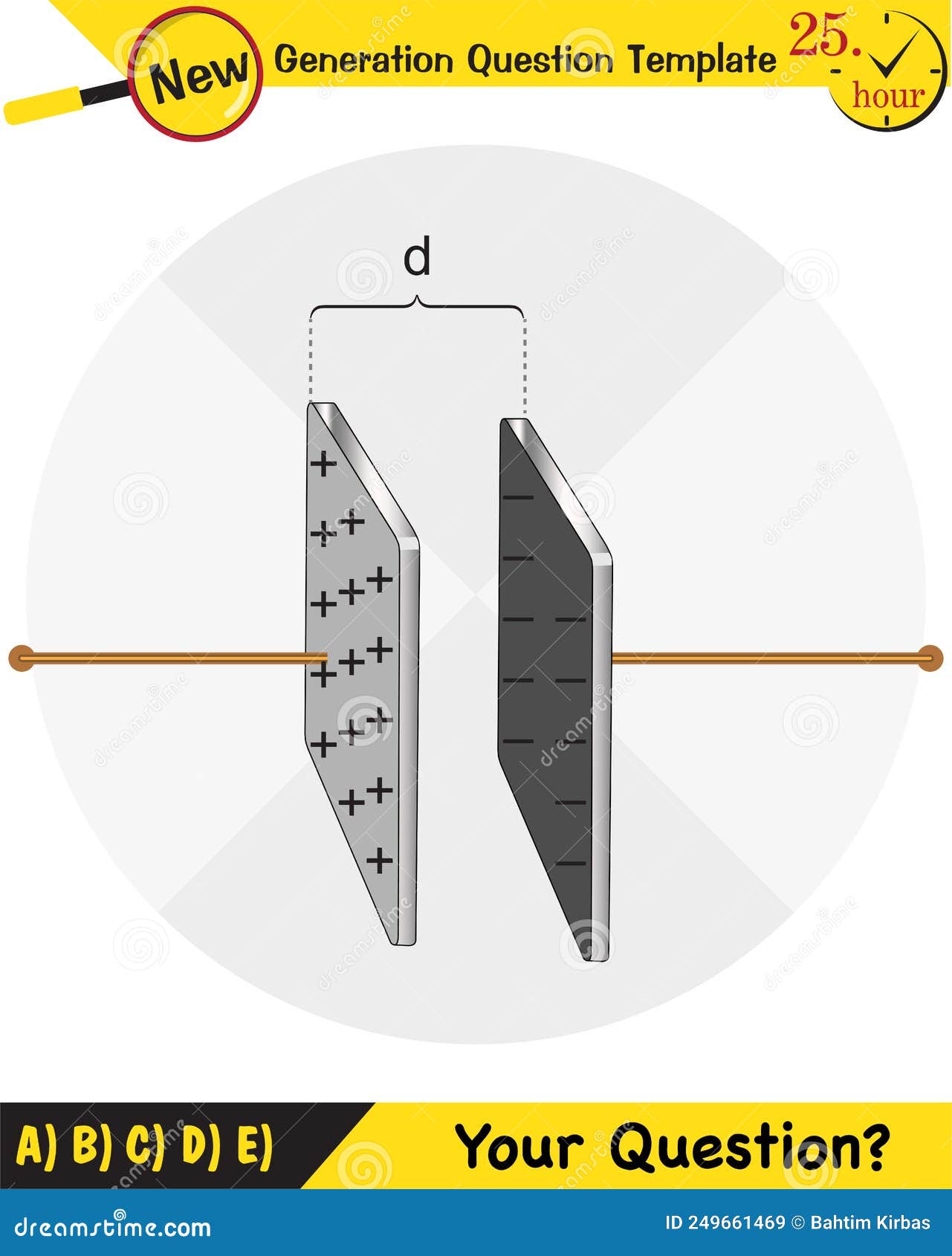 Physics, Parallel Plate Capacitor In Circuit, Capacitors, Circuit ...