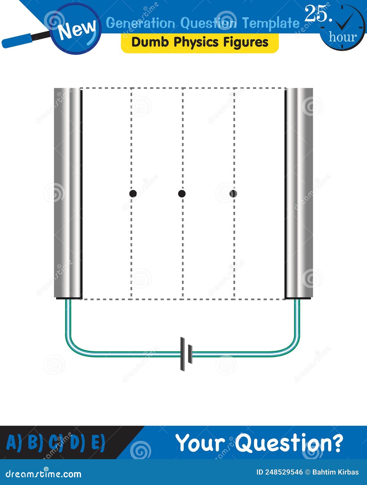 Physics, Parallel Plate Capacitor in Circuit, Capacitors, Circuit ...