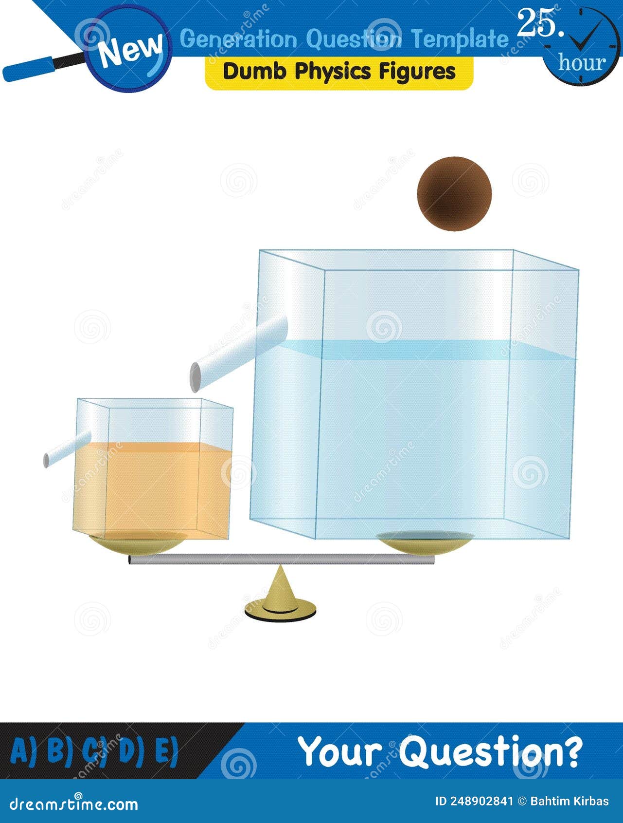 Physics, Pressure of Liquids, Buoyant Forces of Liquids Stock ...