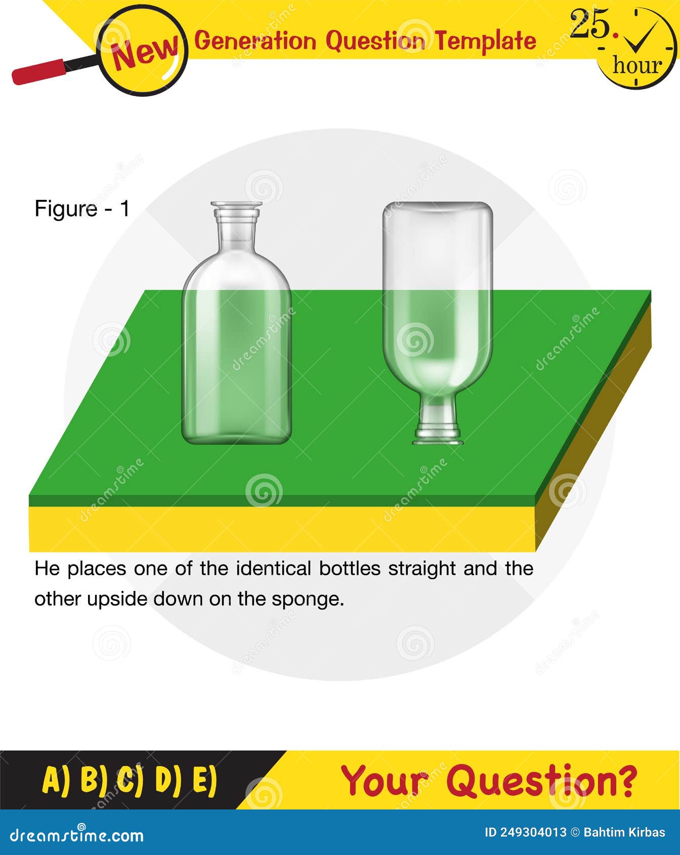 Physics, Pressure Of Liquids, Buoyant Forces Of Liquids Cartoon Vector ...