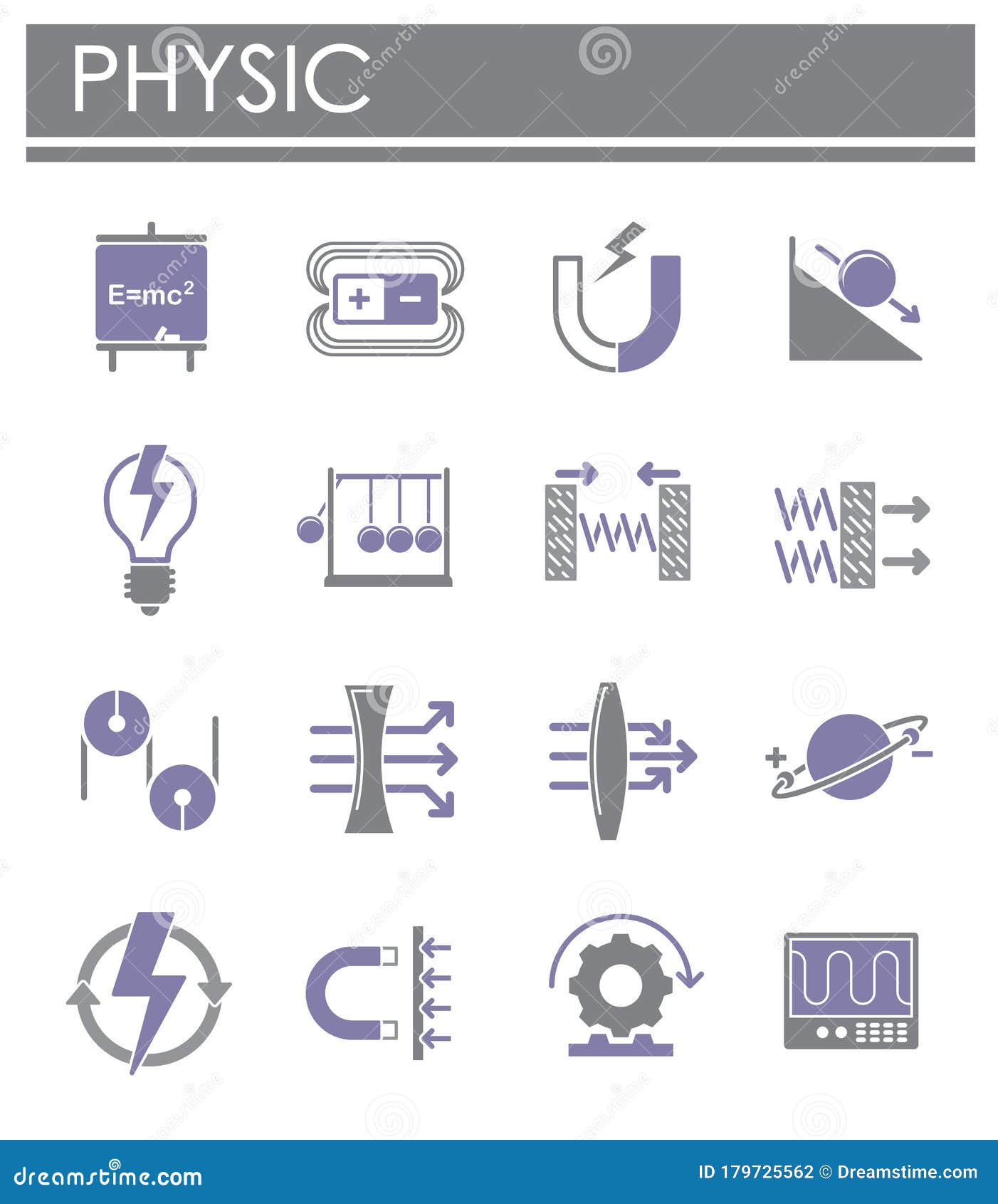 Physics Related Icon On Background For Graphic And Web Design. Creative ...
