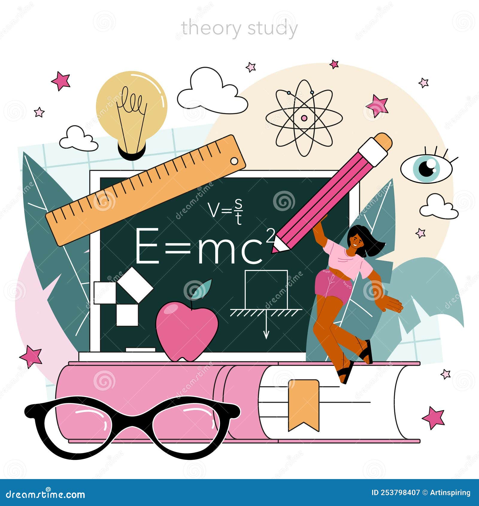 Physics School Subject Concept. Students Explore Electricity, Stock ...