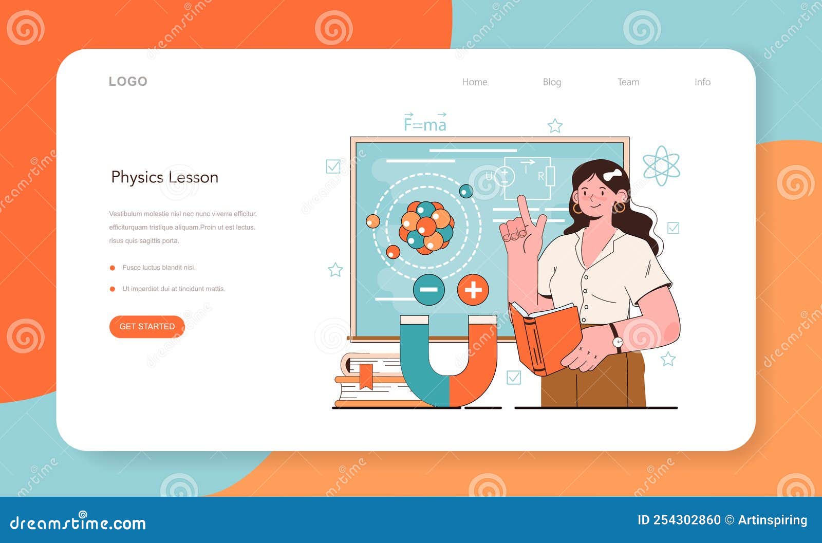 Physics School Subject Concept. Students Explore Electricity, Stock ...