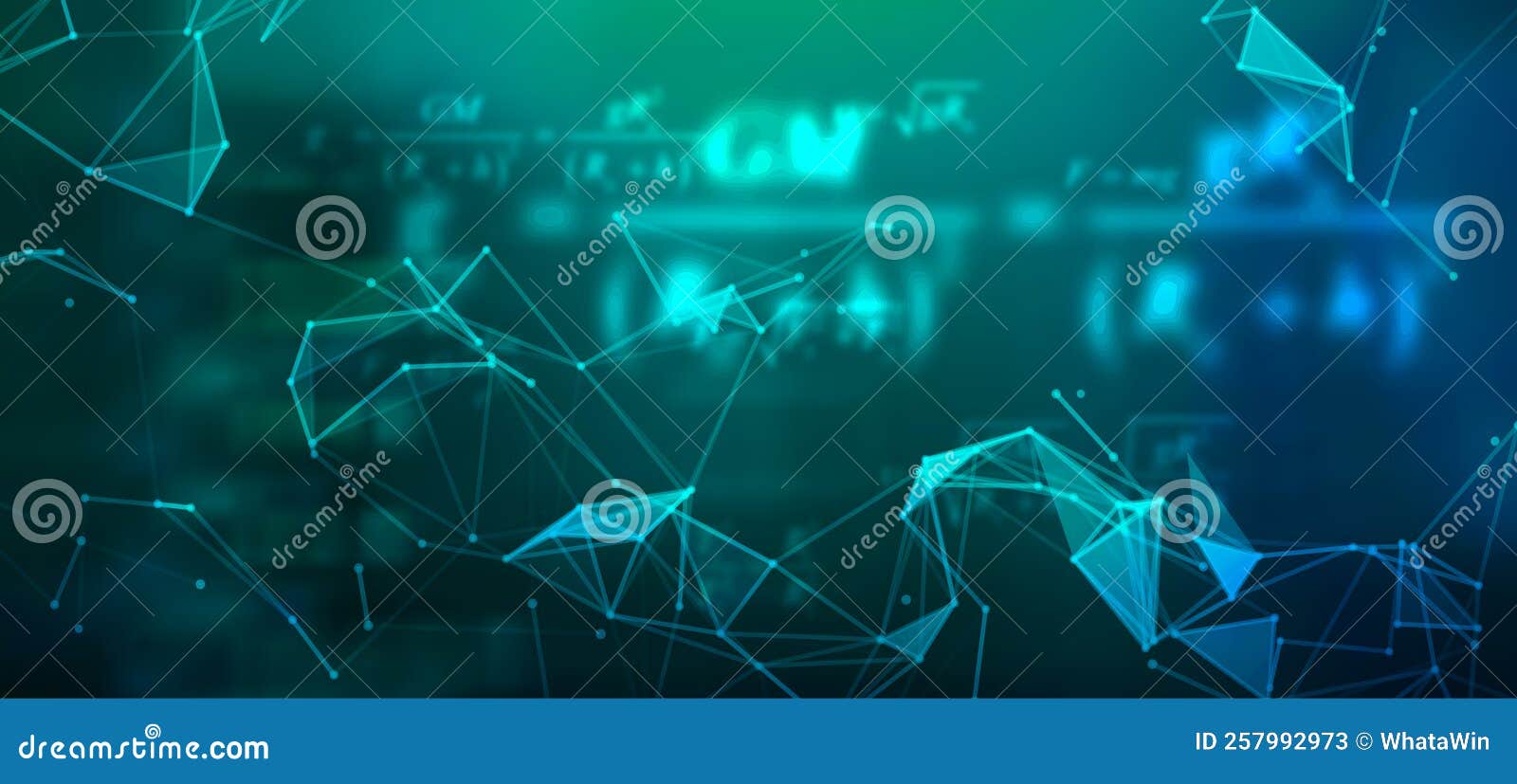 Physics Science Formula on Plexus Polygonal Background Stock ...