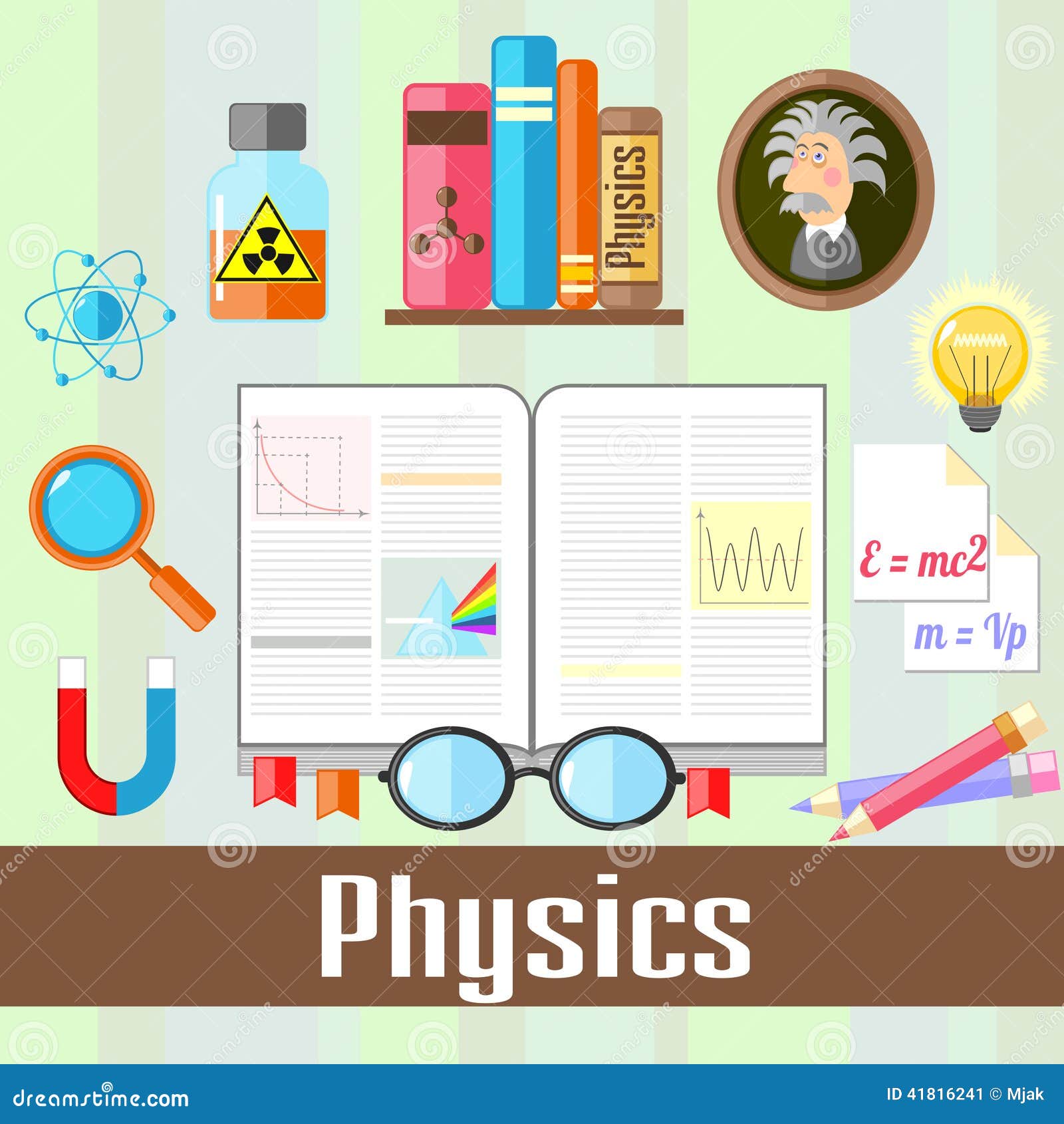 Studying Physics Smartphone Interface Vector Template. Mobile App Page ...