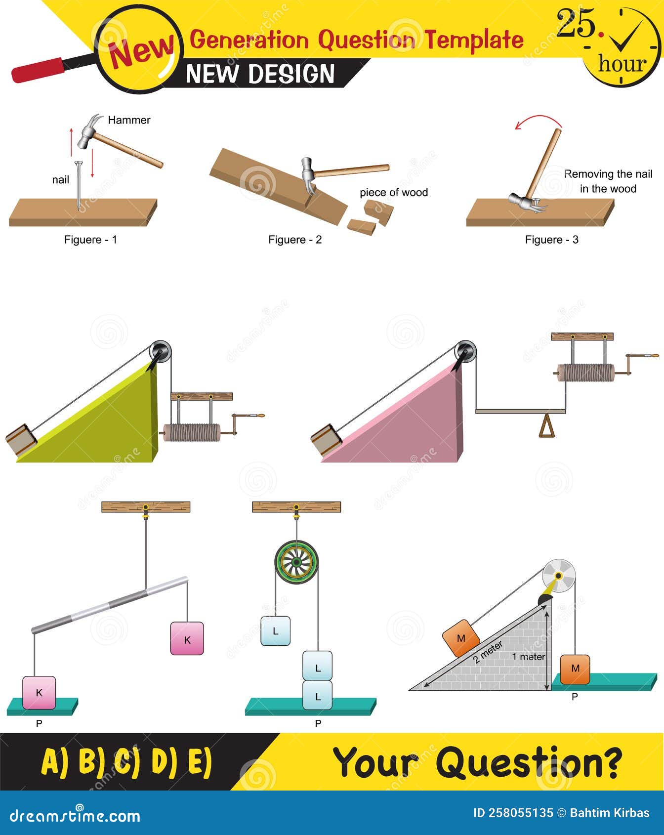 Physics - Simple Machines, Eps Stock Illustration - Illustration of ...
