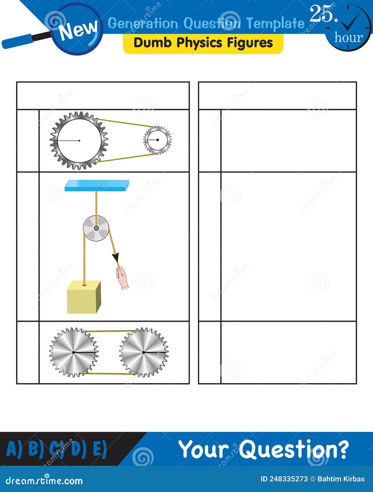 Physics, Simple Machines, Next Generation Question Template Stock Image ...