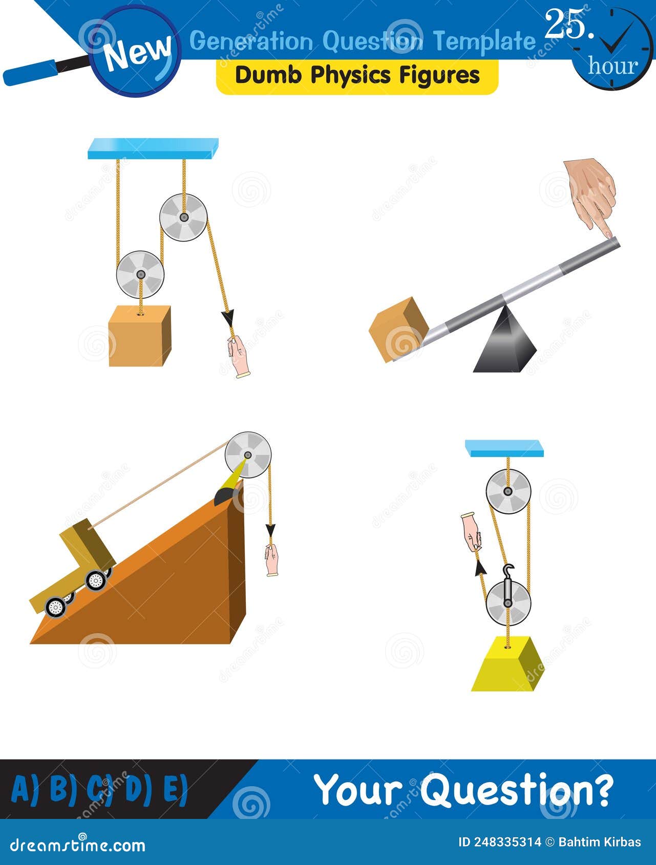 Physics, Simple Machines, Next Generation Question Template Stock ...