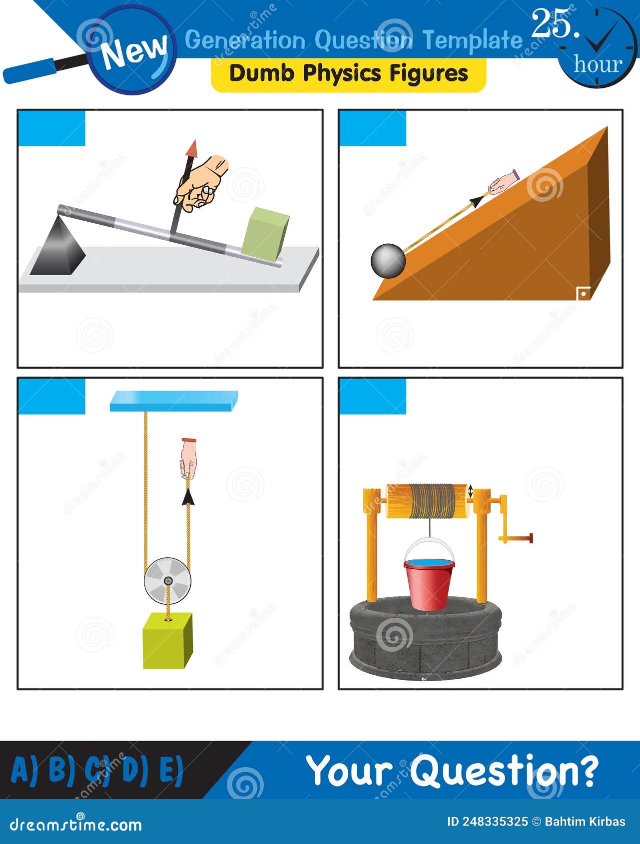 Physics, Simple Machines, Next Generation Question Template Stock ...