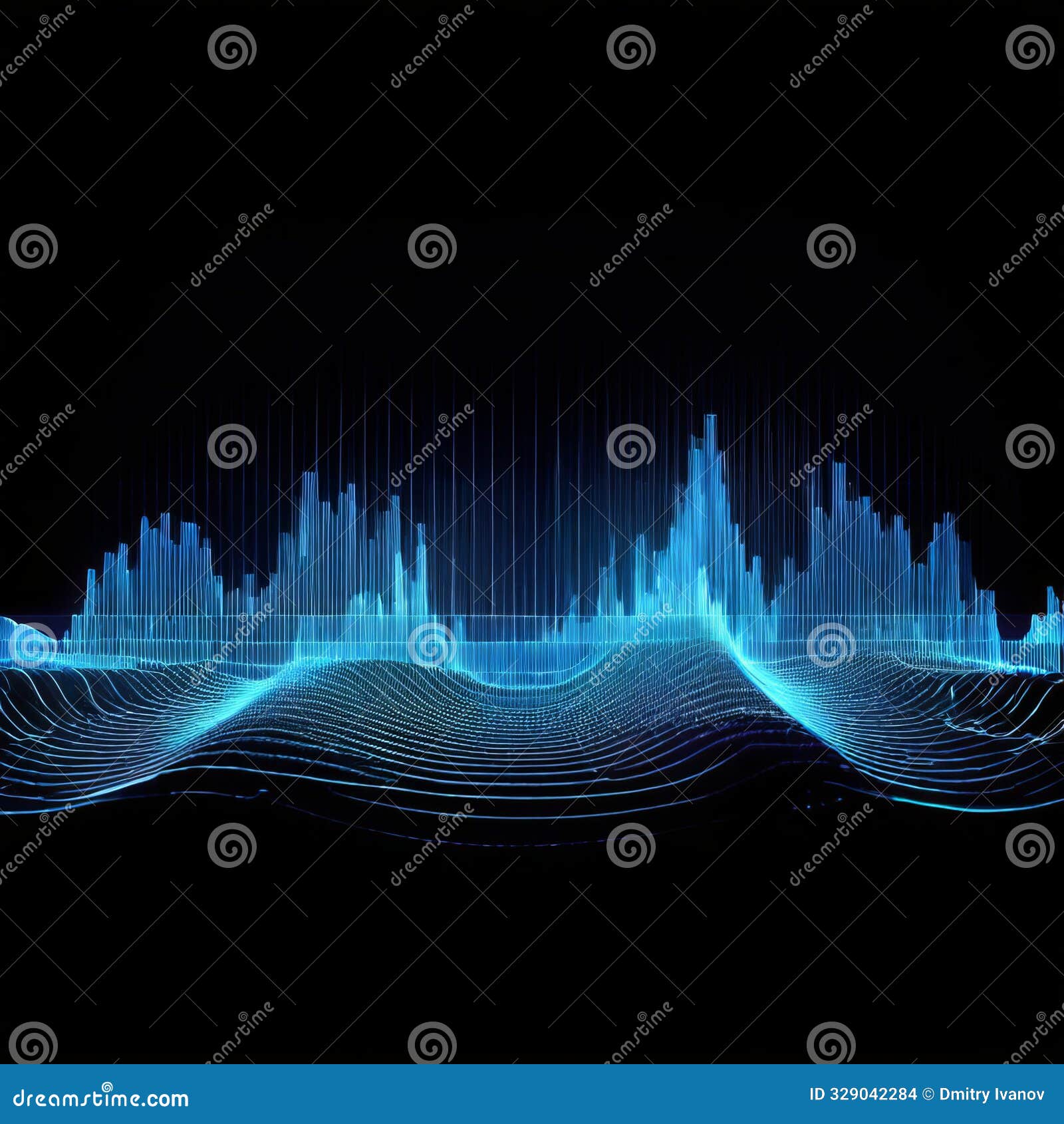Physics of Sound Waves a Visual Representation of Sound Wave Tr Stock ...