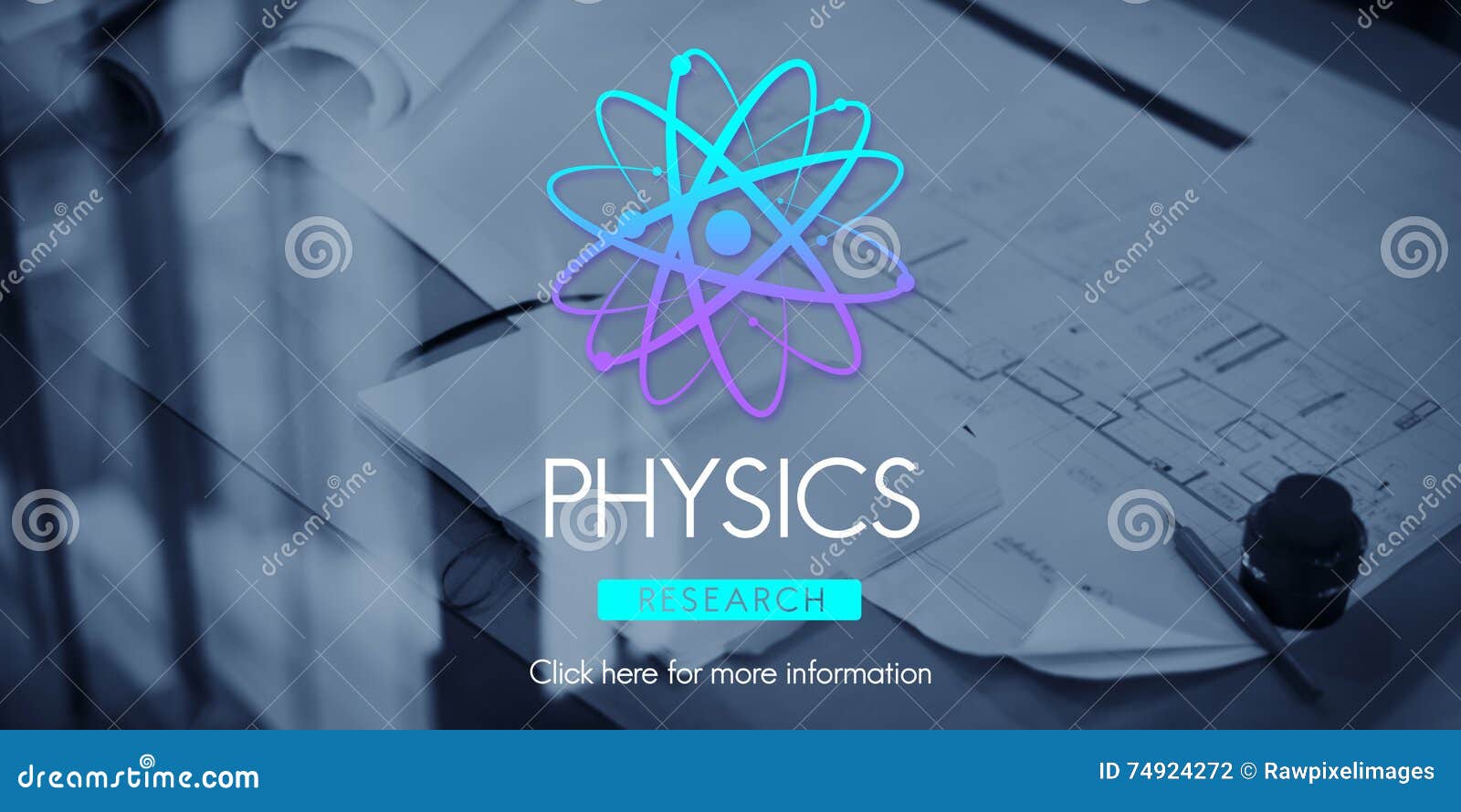 Physics Study Science Atom Energy Concept Stock Photo - Image of ...