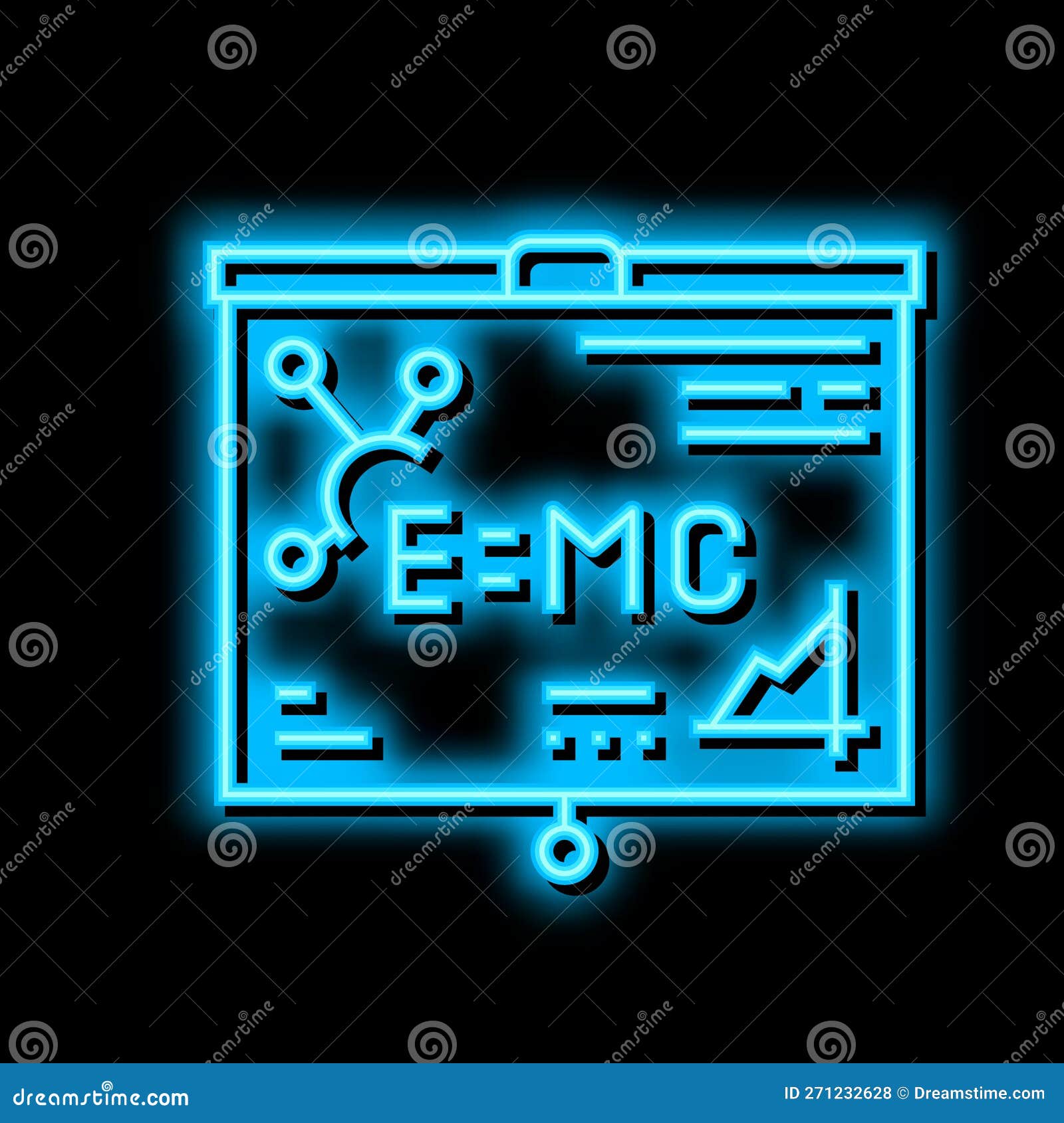 Physics Studying Neon Glow Icon Illustration Stock Vector ...