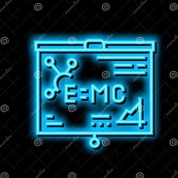 Physics Studying Neon Glow Icon Illustration Stock Vector ...