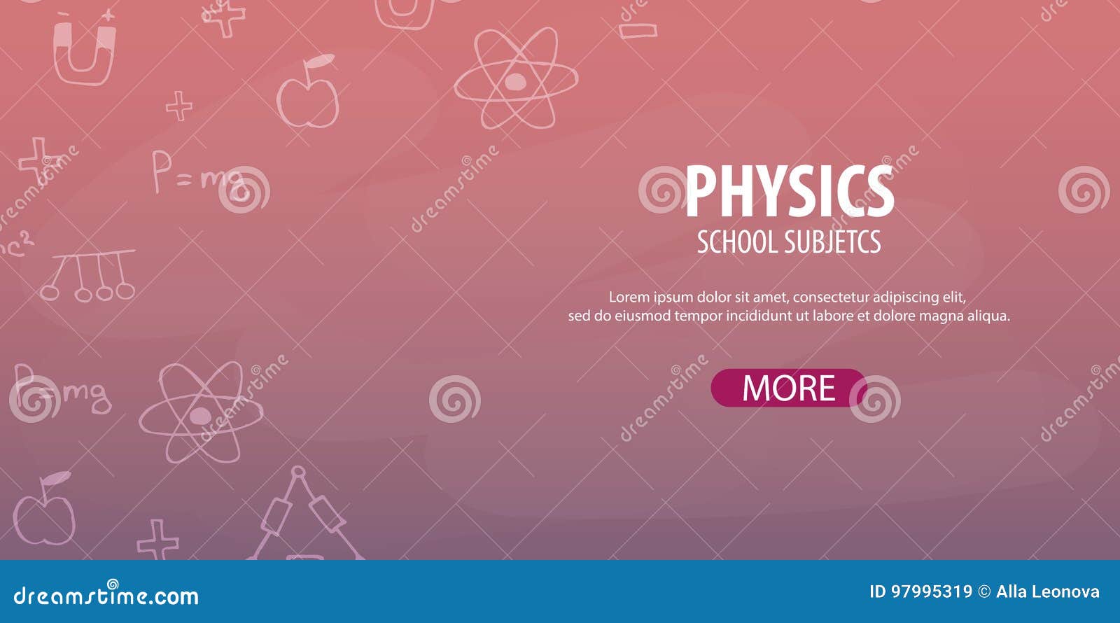 Physics Subject. Back To School Background. Education Banner. Stock ...
