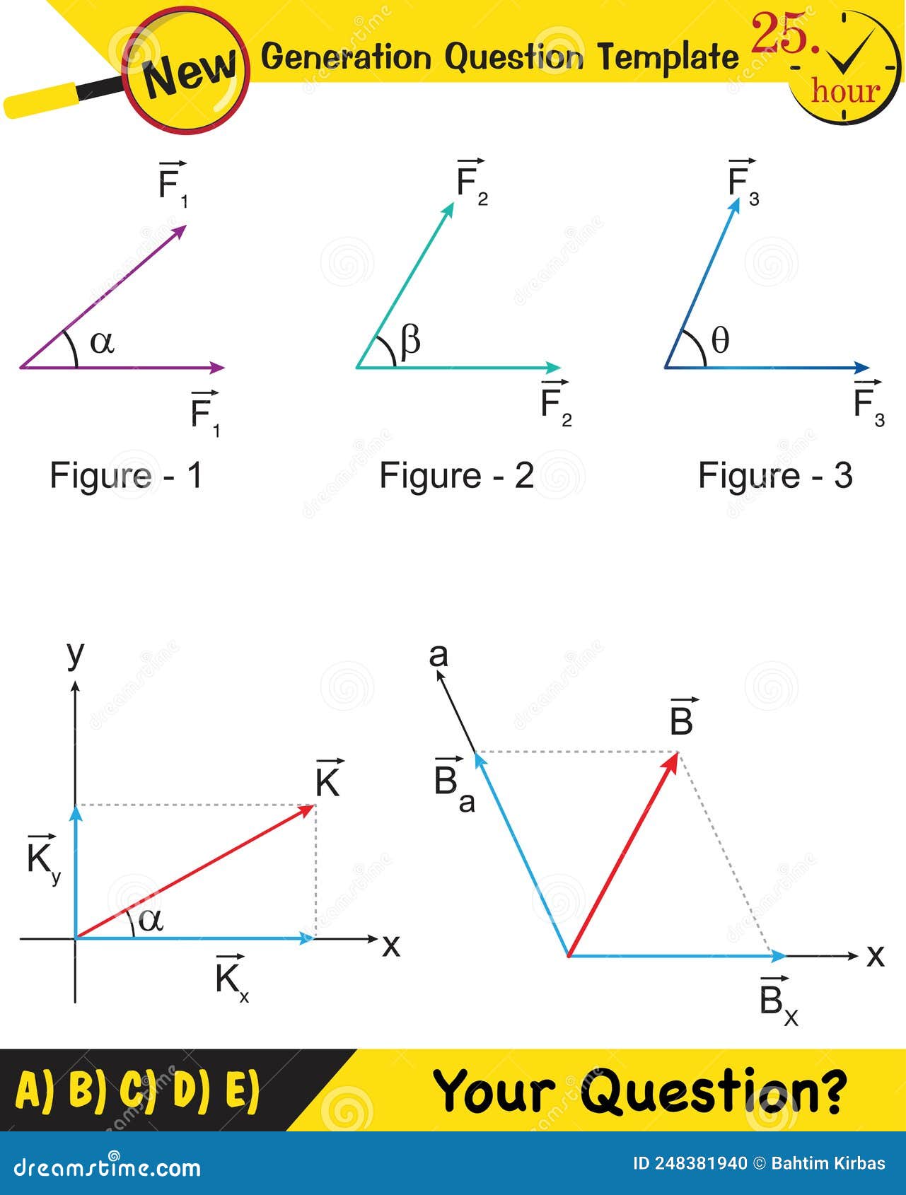 Physics, the Subject of Vectors Stock Vector - Illustration of colorful ...