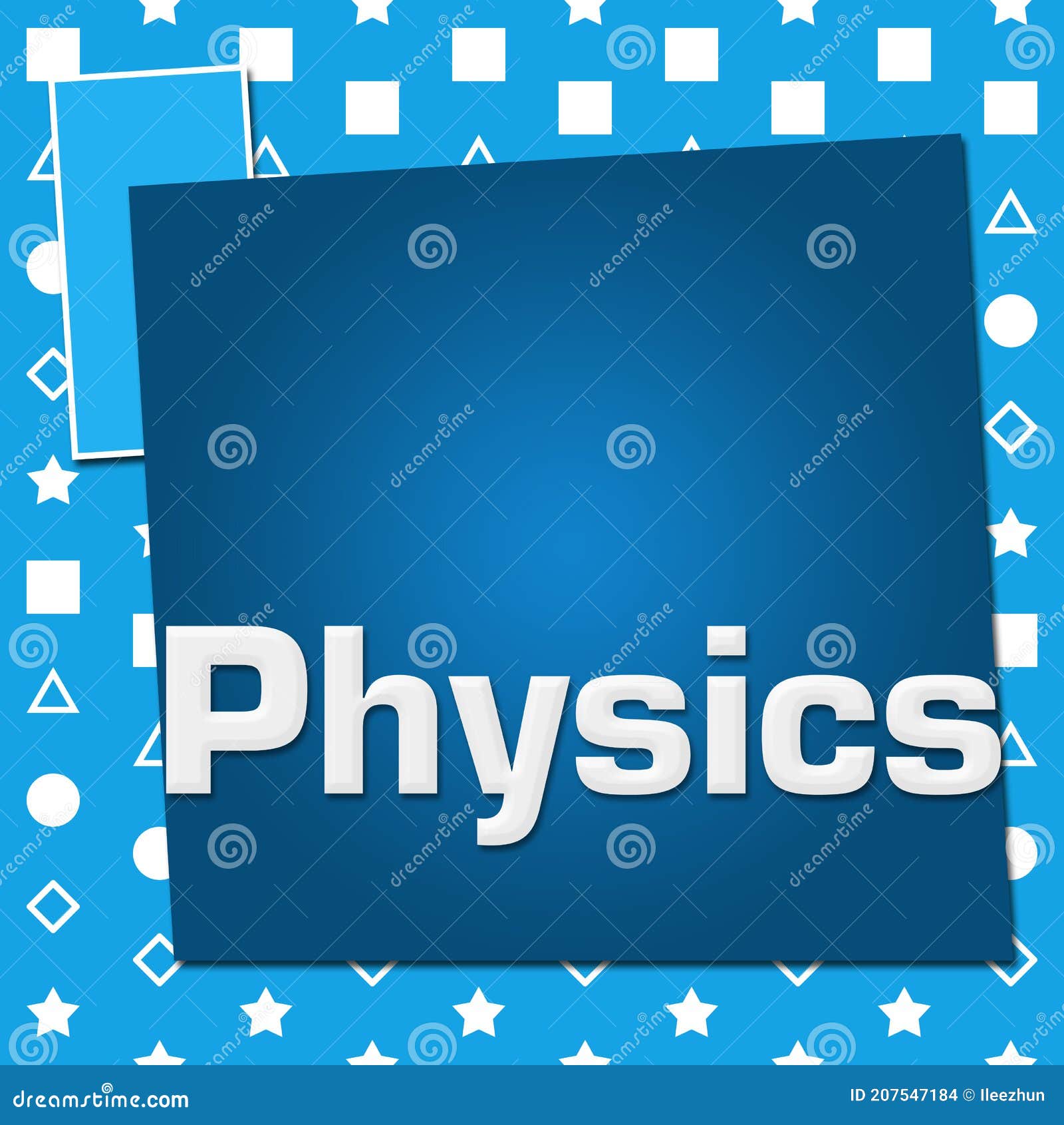 Physics Blue Basic Symbol Squares Stock Illustration - Illustration of ...