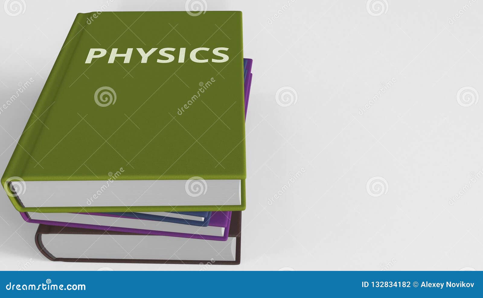 PHYSICS Title on the Book, Conceptual 3D Rendering Stock Illustration ...