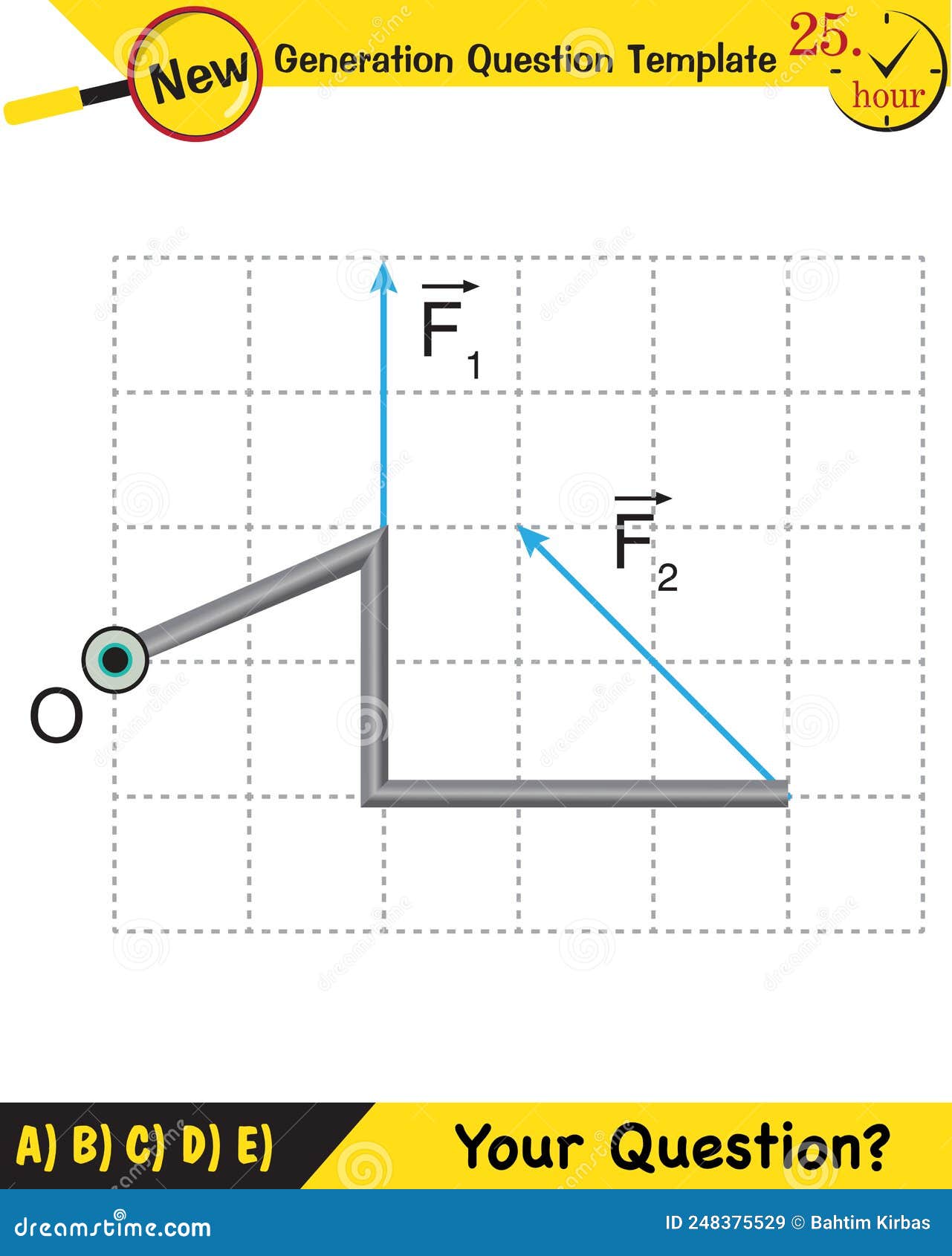 Physics, Torque, Next Generation Question Template Stock Illustration ...