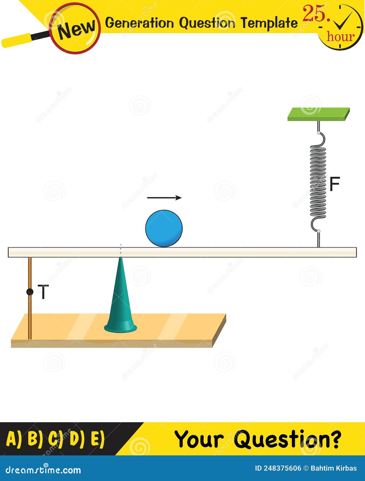Torque Physics Example Diagram, Mechanical Vector Illustration Poster ...
