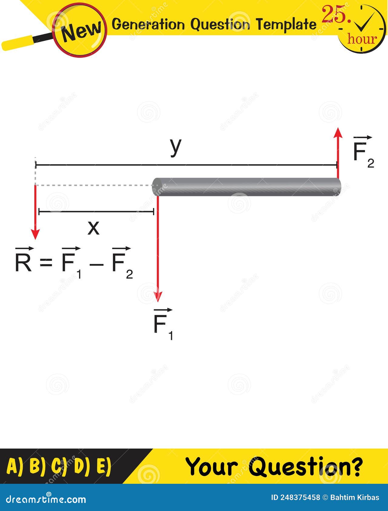 Physics, Torque, Next Generation Question Template Stock Vector ...