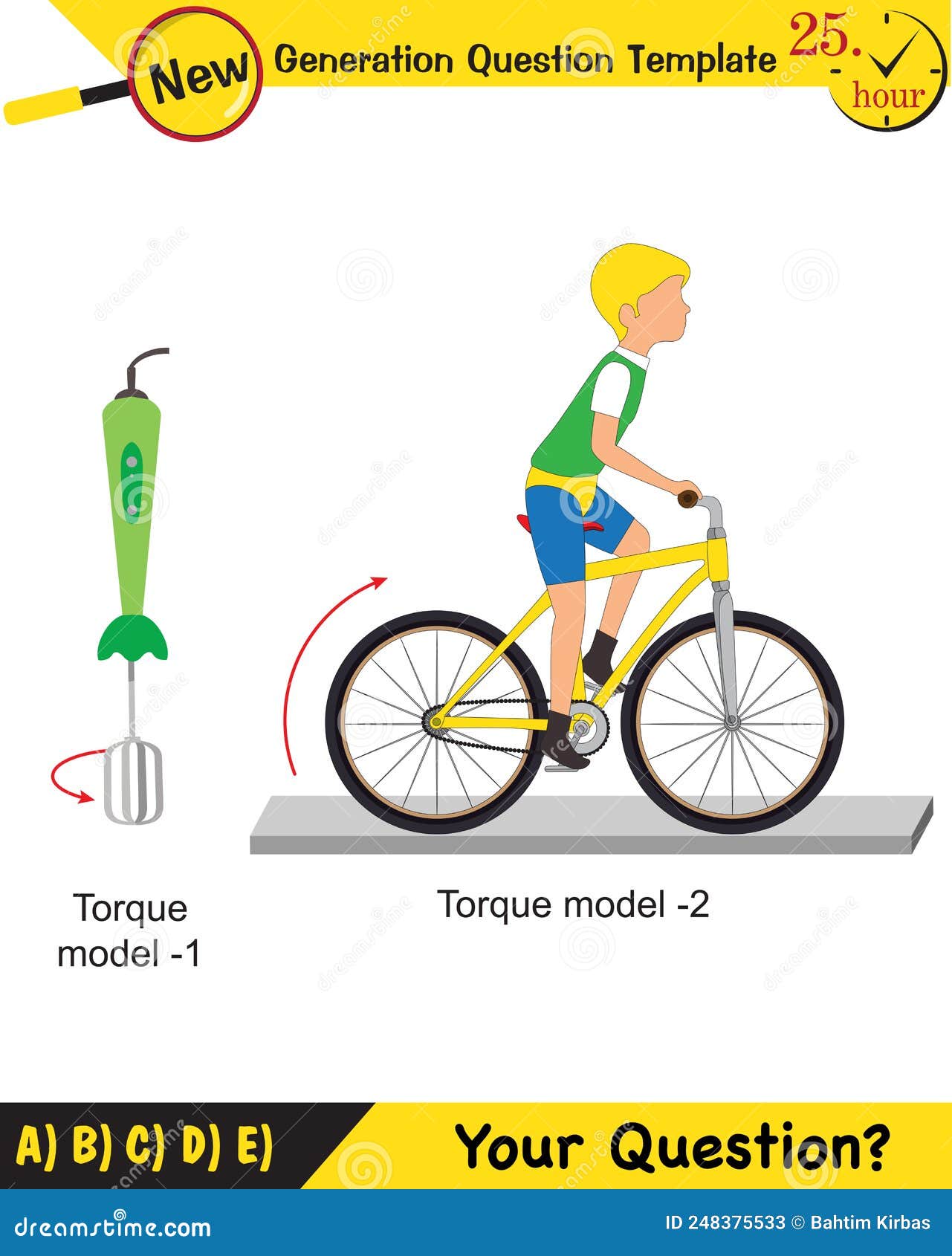 Physics, Torque, Next Generation Question Template Stock Illustration ...